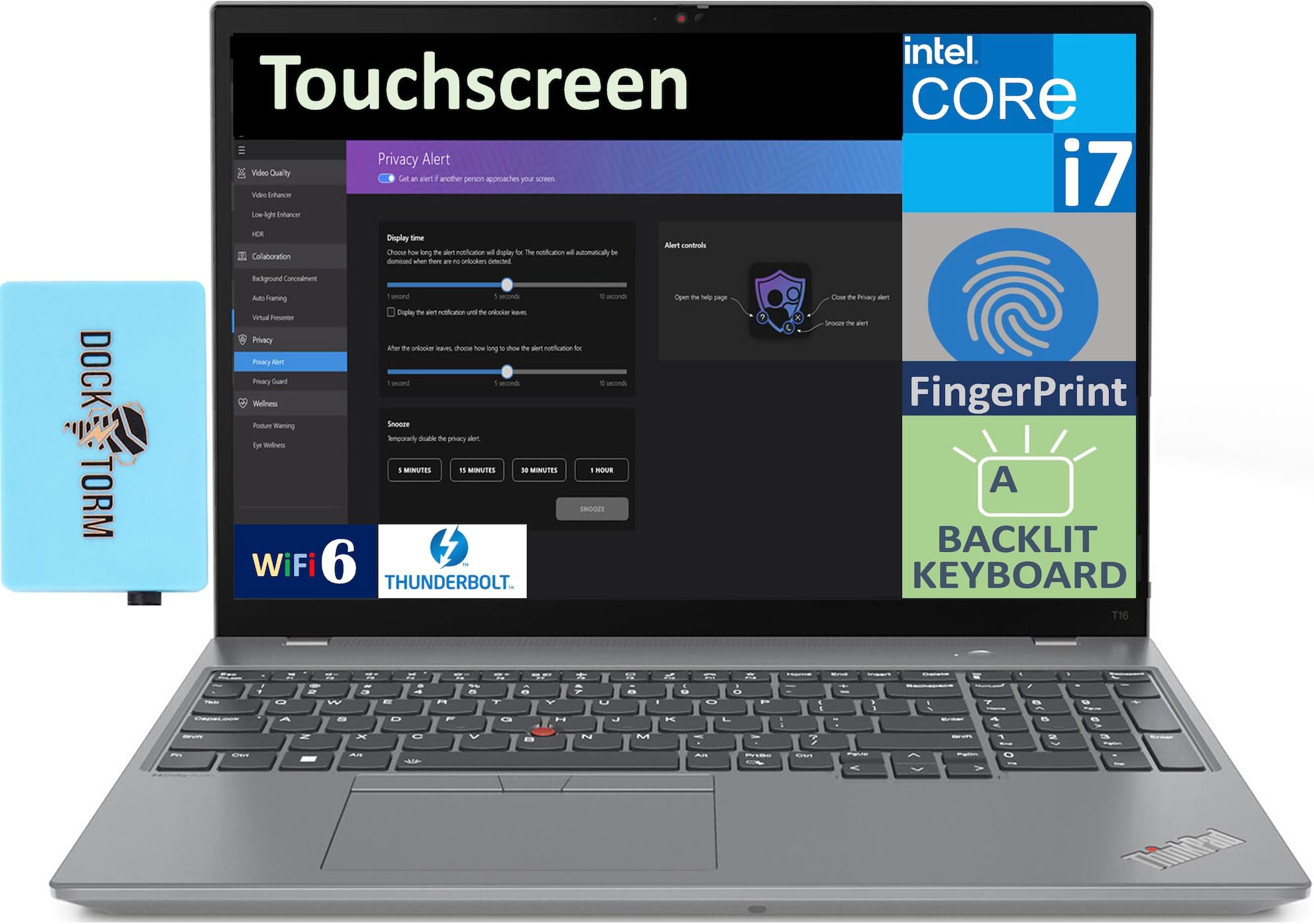 Amazon.com: Lenovo ThinkPad T16 Gen 1 Intel Core i7-1260P, 12C, 16 ...