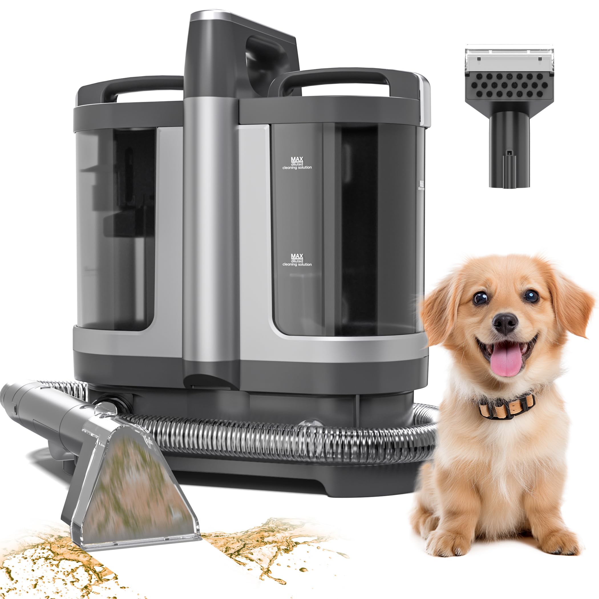 Carpet Cleaner Machine,Carpet & Upholstery Cleaner, Portable 450W 18Kpa ...