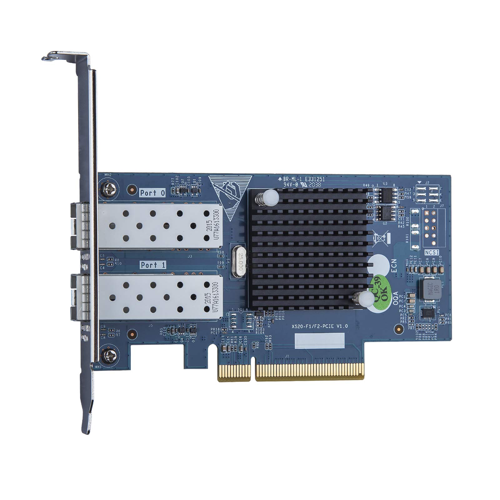 10Gb PCI-E NIC Network Card, Dual SFP+ Port, with Intel 82599EN ...