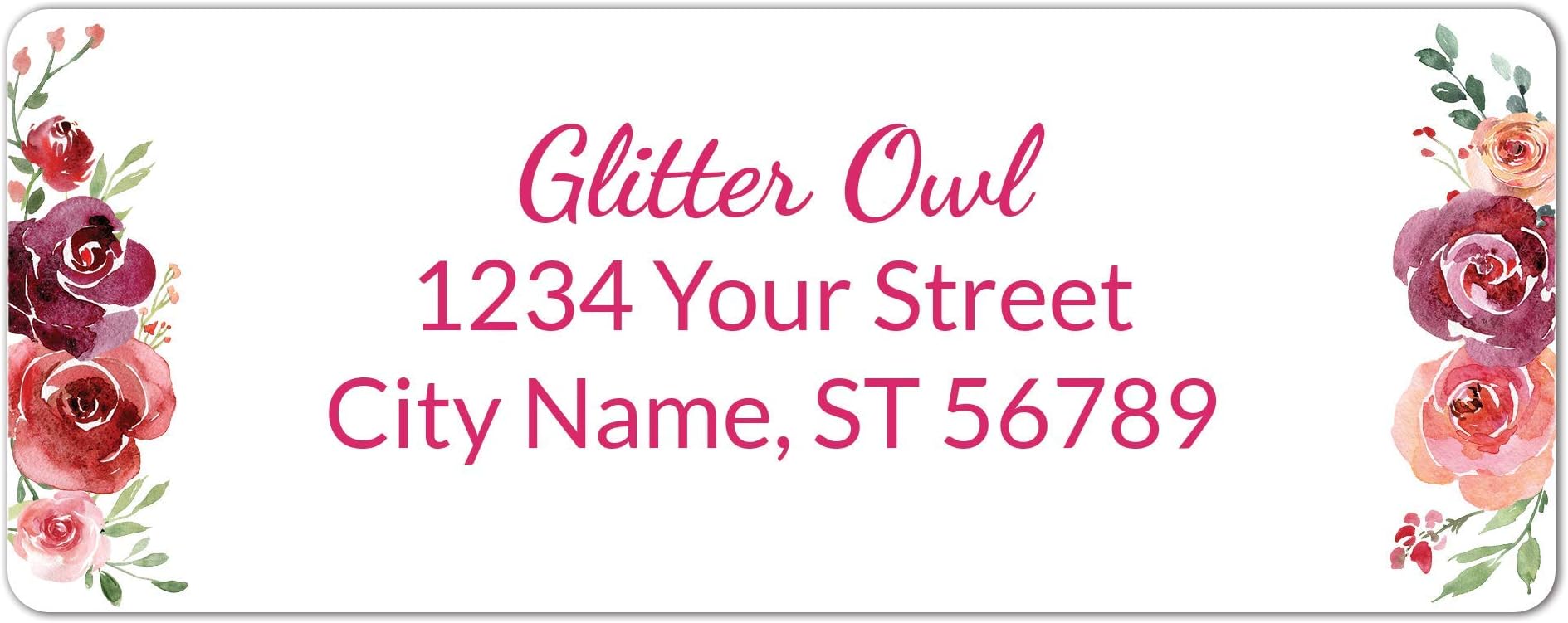 Amazon.com : Personalized Return Address Labels - Beautiful Flowers ...