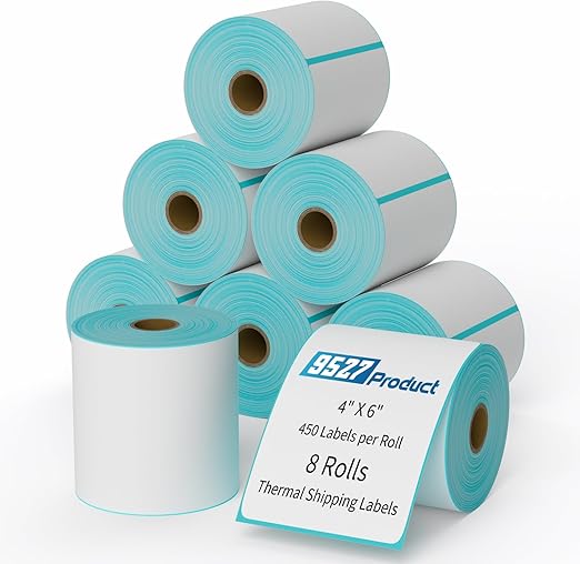 Amazon.com : 9527 Product 4" x 6" Direct Thermal Shipping Labels for ...
