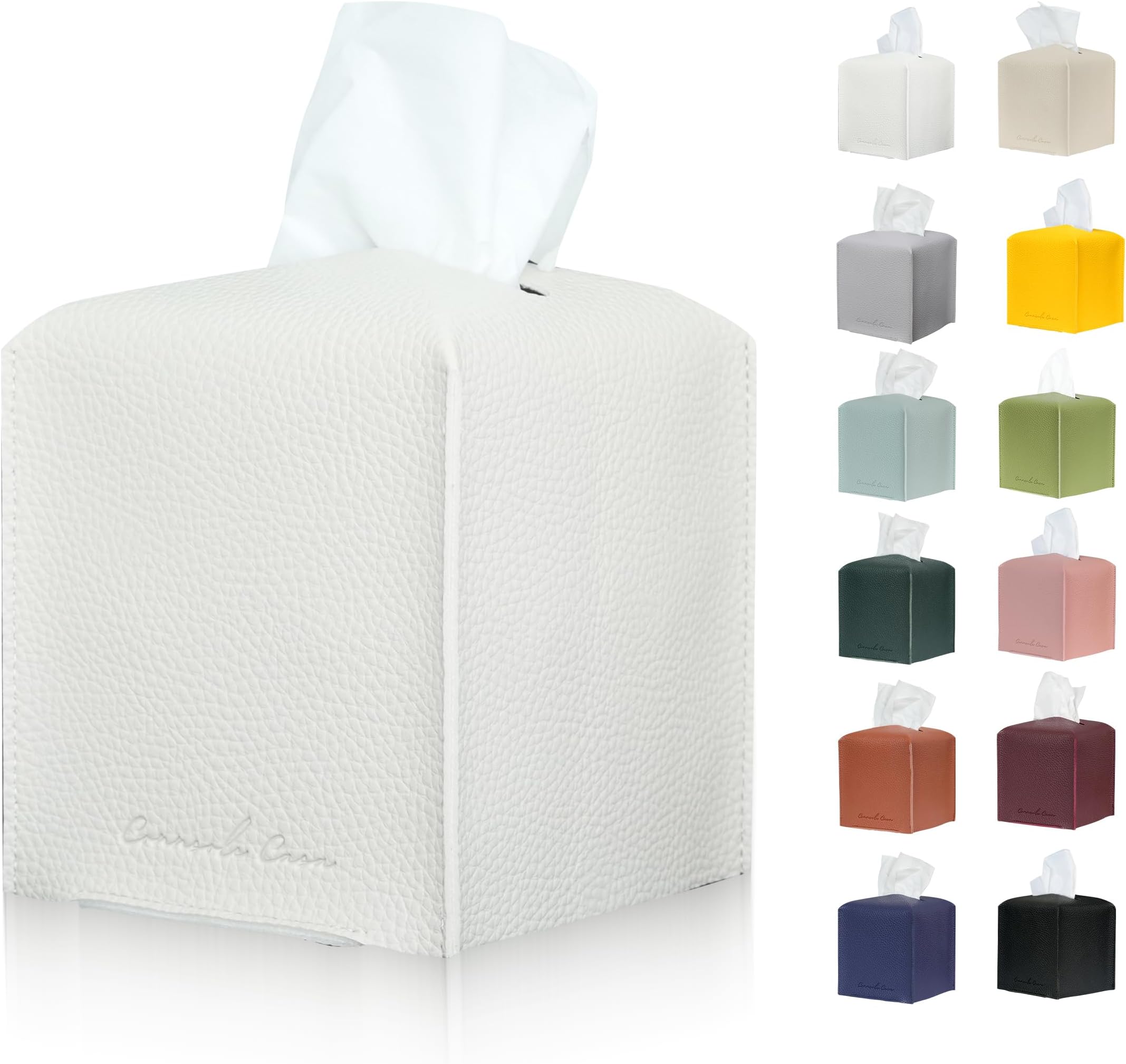 Amazon.com: Leather Square Tissue Box Creative Personality Living Room ...