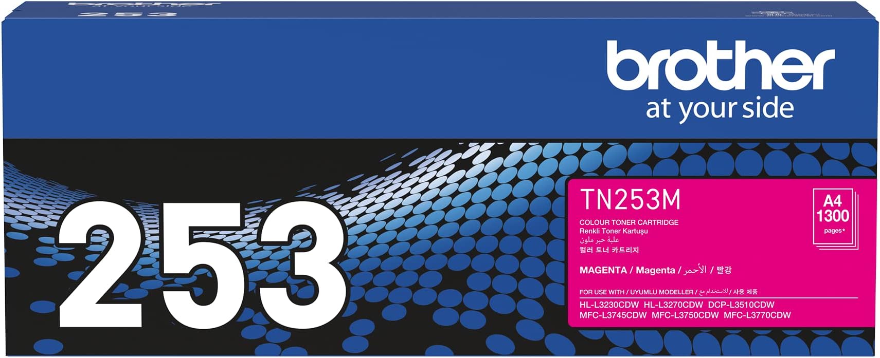 Brother Genuine TN253M Magenta Toner Cartridge, Up to 1300 Pages (TN ...