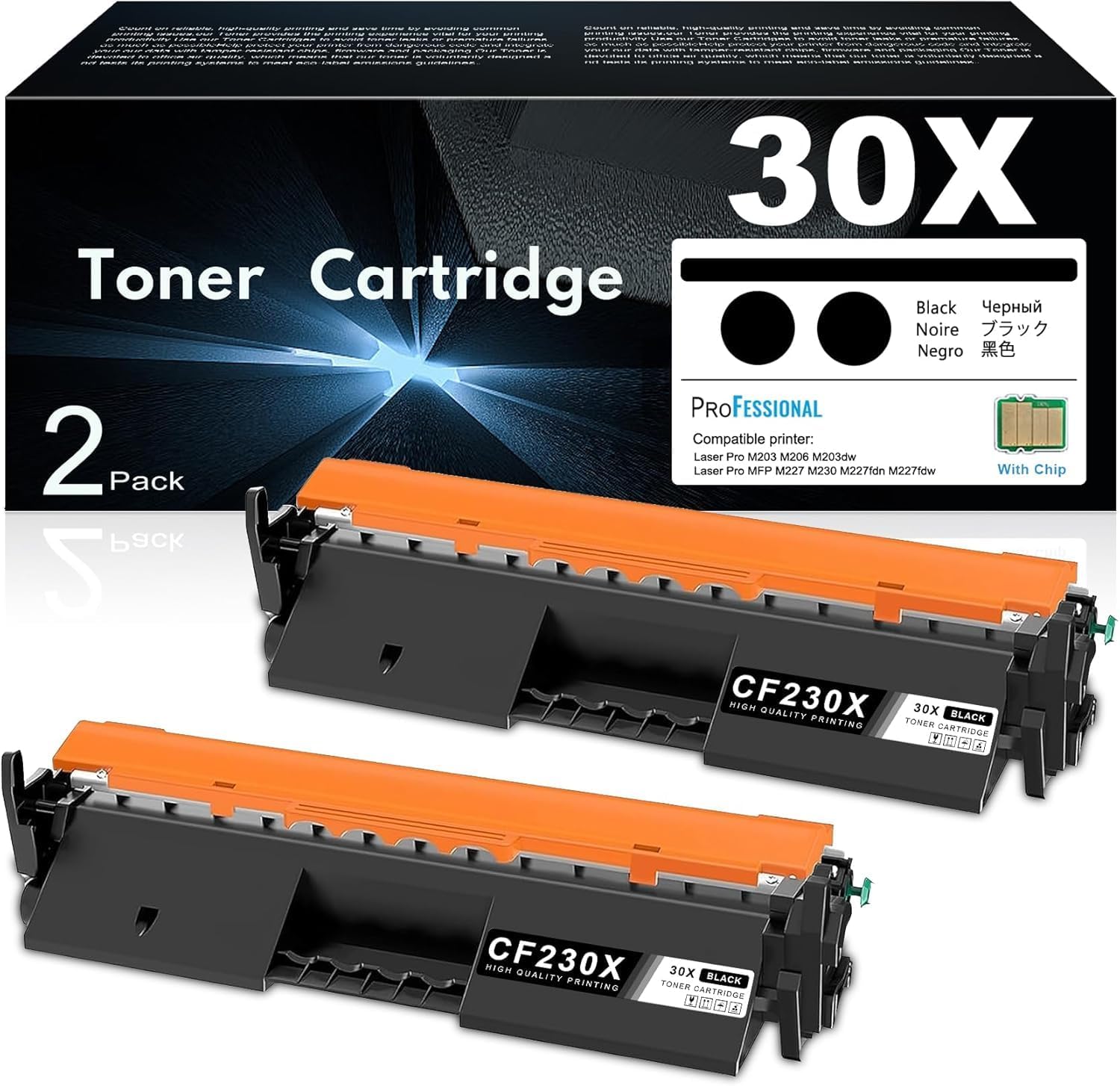 Amazon.com: 30X CF230X Black Toner Cartridge, High Yield, 2-Pack (with ...