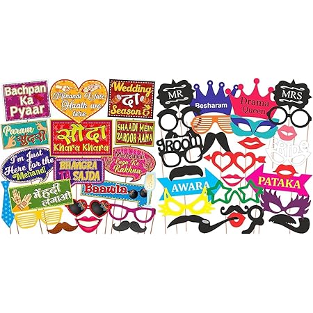 WOBBOX Mehndi Decoration Sangeet/Mehndi Night Party Props, Bollywood ...