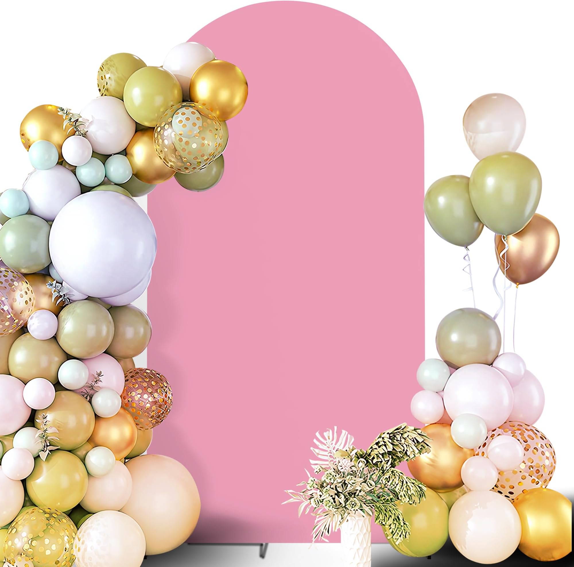 Amazon.com: Arch Backdrop Stand Cover 7.2Ft Pink Thick Spandex Fabric ...