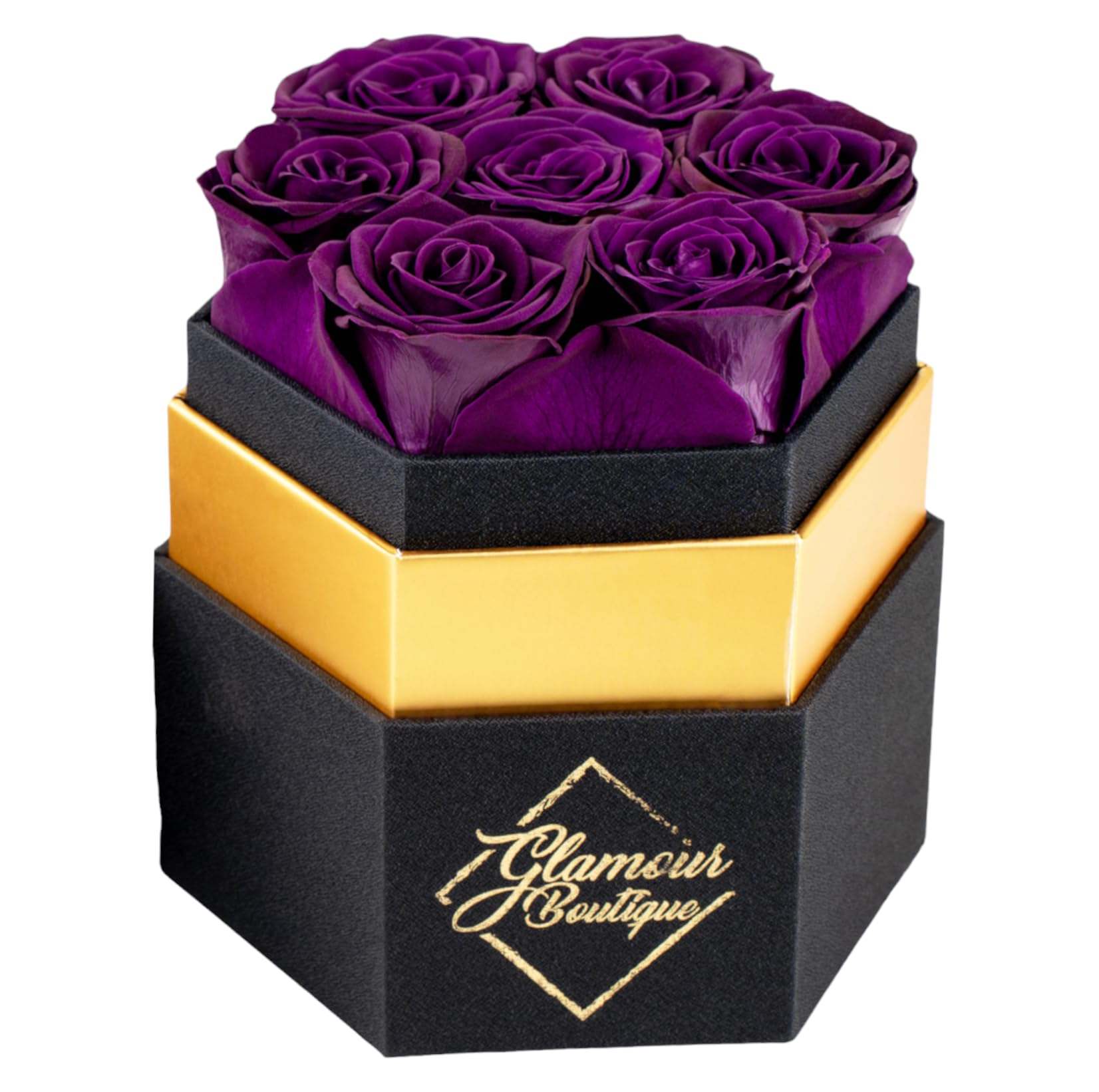Amazon.com: GLAMOUR BOUTIQUE 7-Piece Forever Purple Rose Box ...