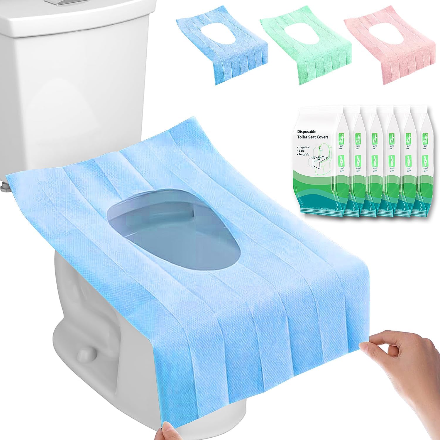 Amazon.com: SevenFish 60pcs Toilet Seat Cover Disposable, Large ...