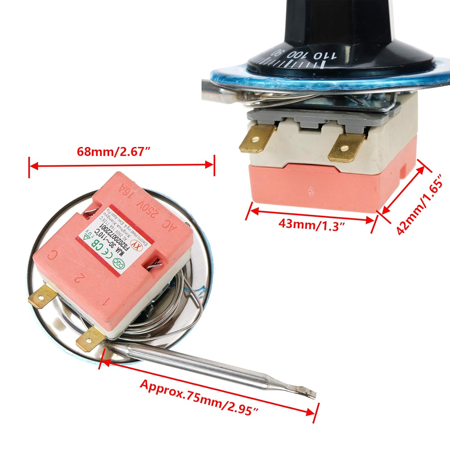 Adjustable Temperature Control Thermostat - Pack of 2 in Nepal at NPR ...