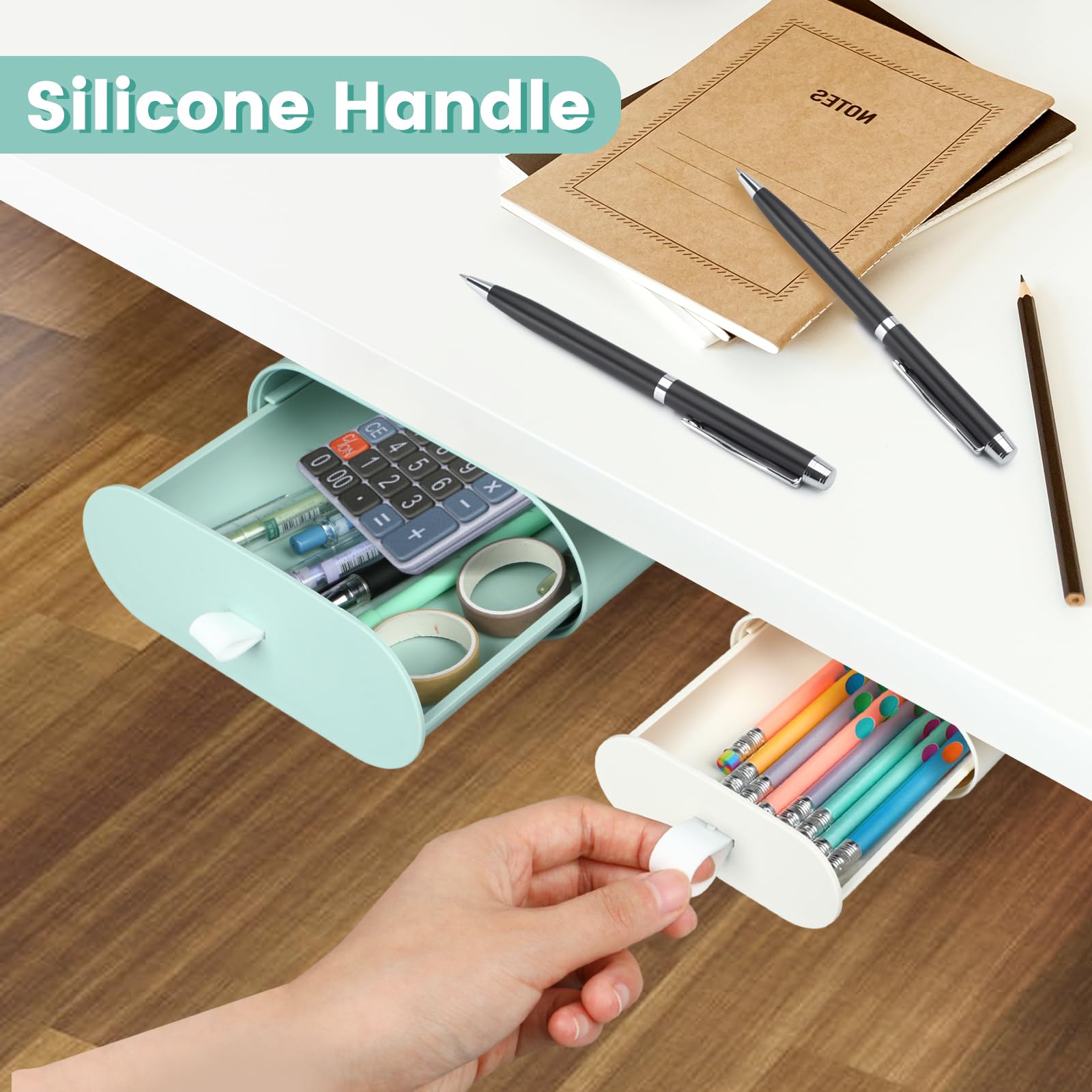 Snapklik.com : Under Desk Drawer Organizer, Large Under Desk Storage ...