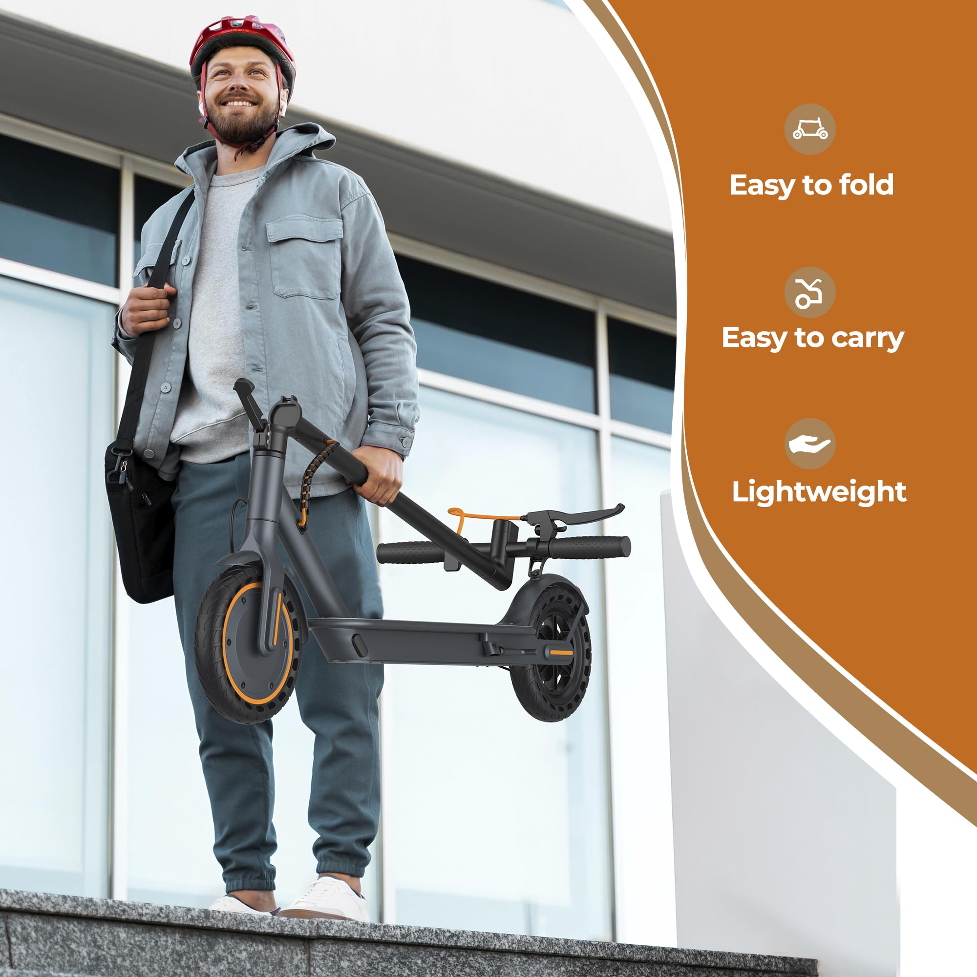 Snapklik.com : Electric Scooter, 350W Motor, 21-23 Miles Long Range, 19 ...