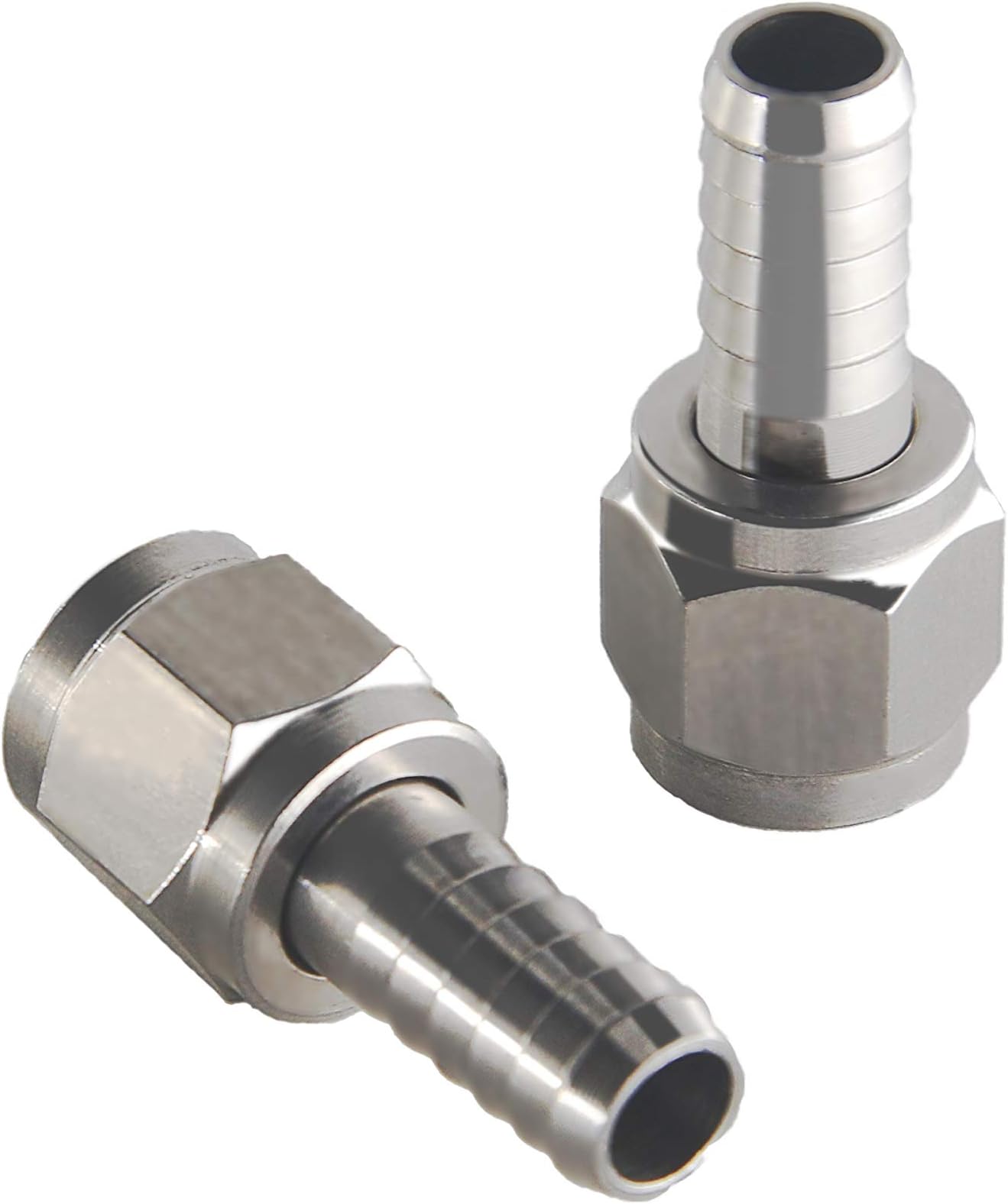Amazon.com: Stainless Steel 304 Barded Swivel Nut Set of 2, 1/4" BARB ...