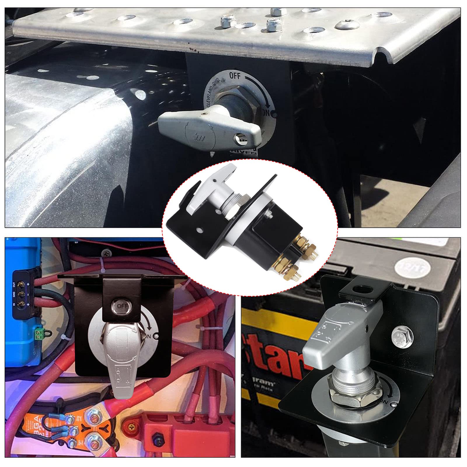 Woopeey 20247 Battery Disconnect Switch 12V-36V Battery Kill Switch ...