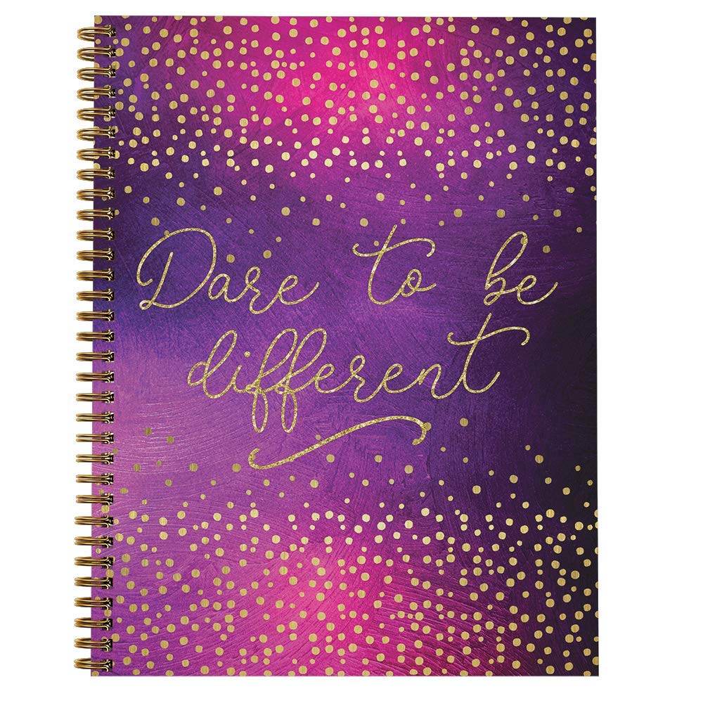 Softcover Dare 8.5" x 11" Motivational Spiral Notebook/Journal, 120 ...