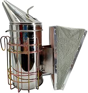 Amazon.com : AukBeeFun Bee Smokers for Beekeeping with Heat Shield Stainless Steel Bee Hive ...