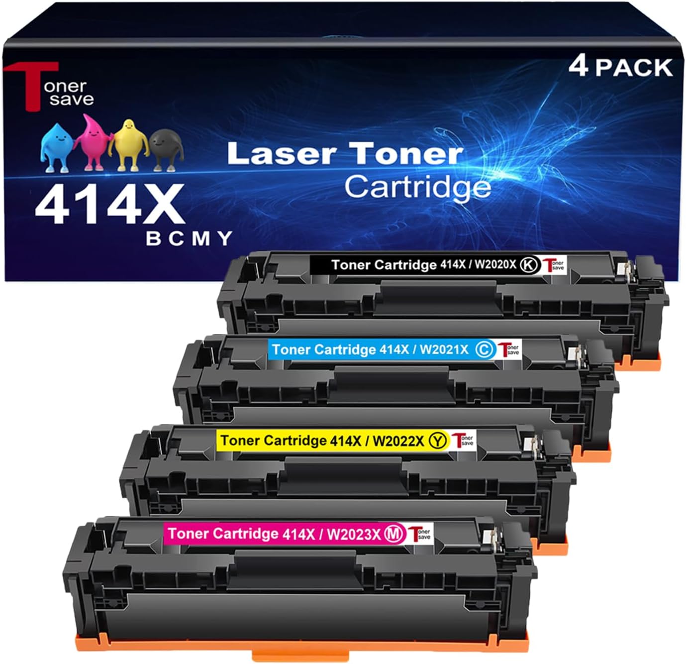 Amazon.com: 414X 4-Pack High Yield Compatible for HP 414X 414A Toner ...