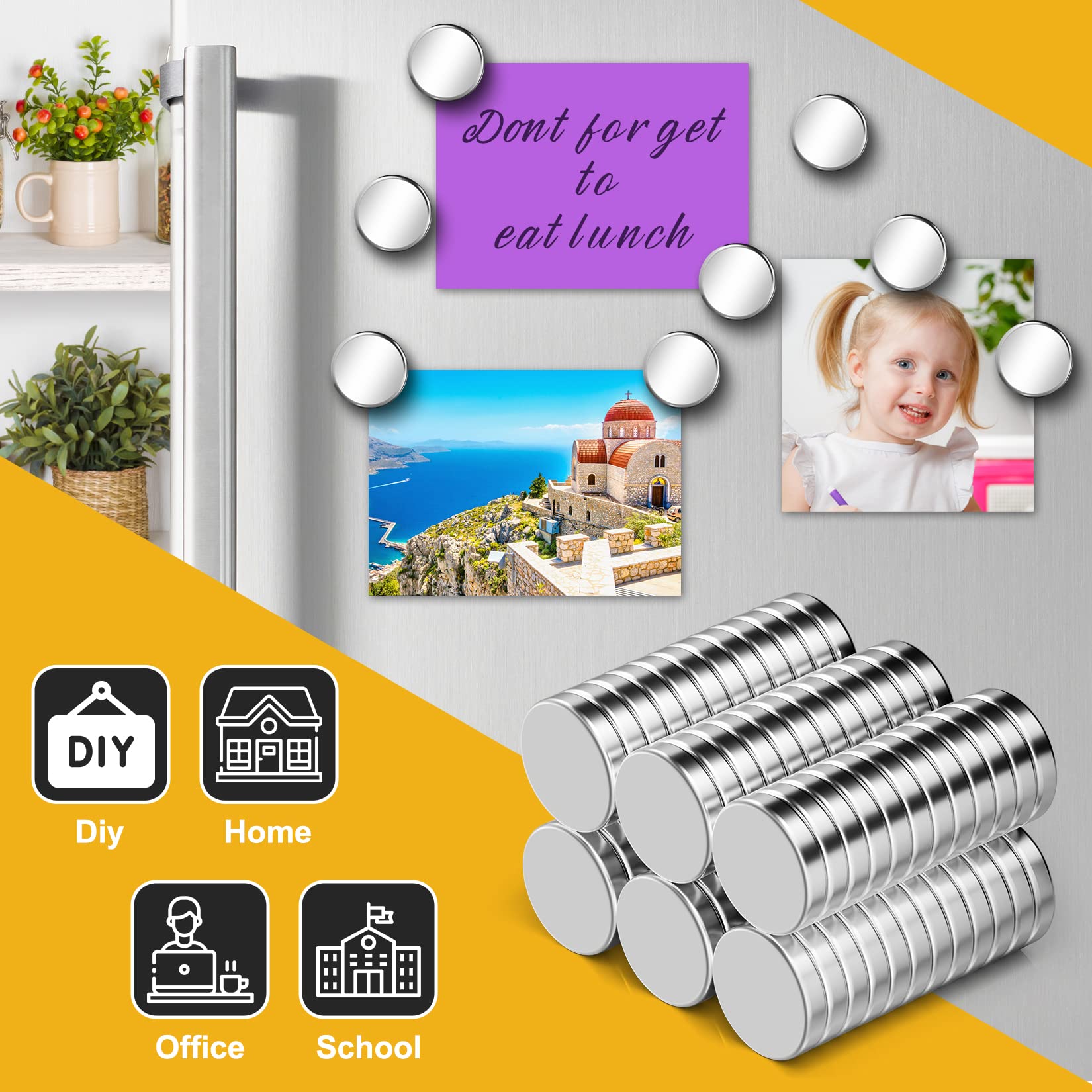 Snapklik.com : 60PCS Small Magnets Strong Round Mini Magnet For Crafts ...