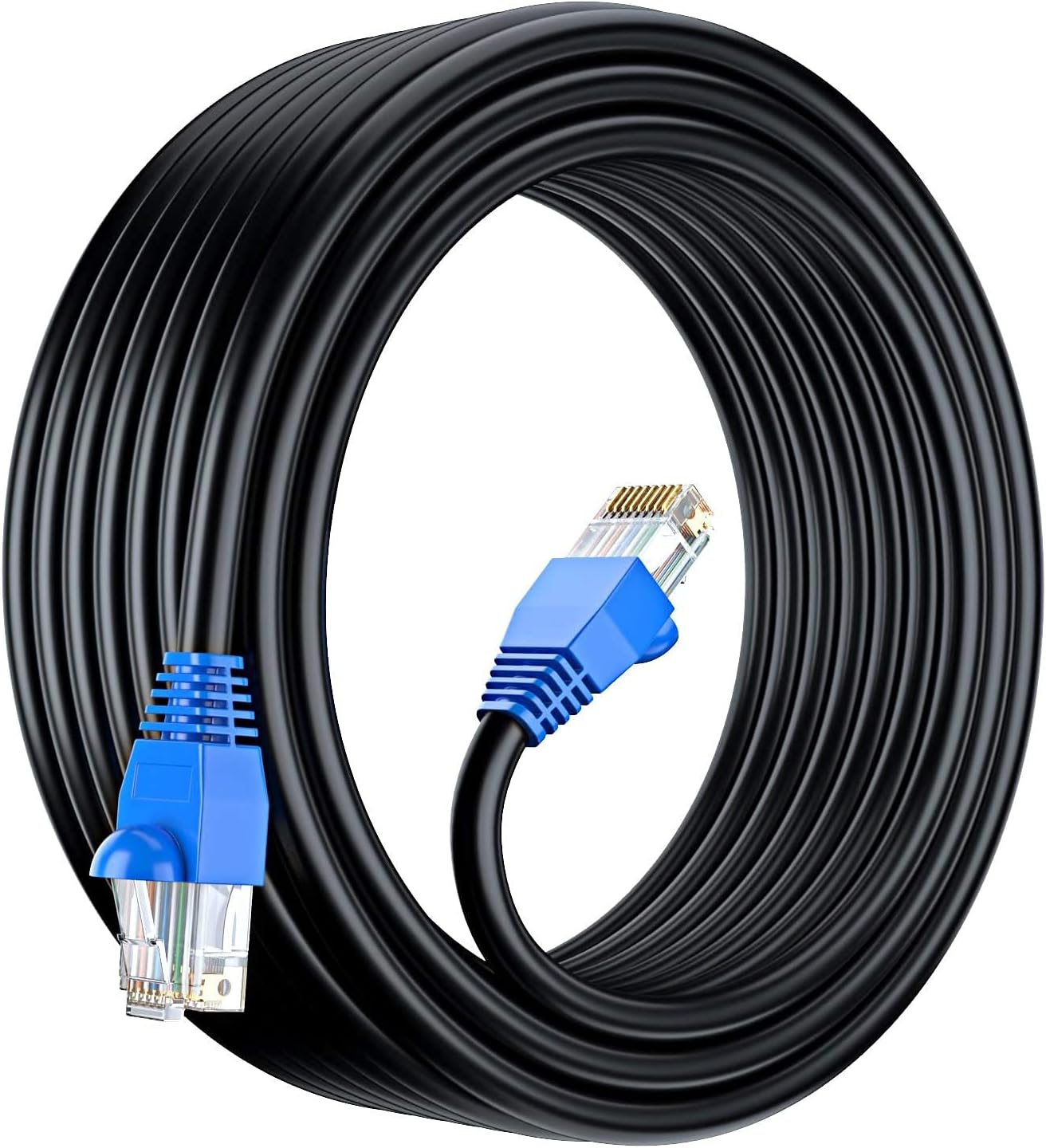 RosenetSys 50m OUTDOOR EXTERNAL cat5e Network Ethernet Cable (PVC Lined ...