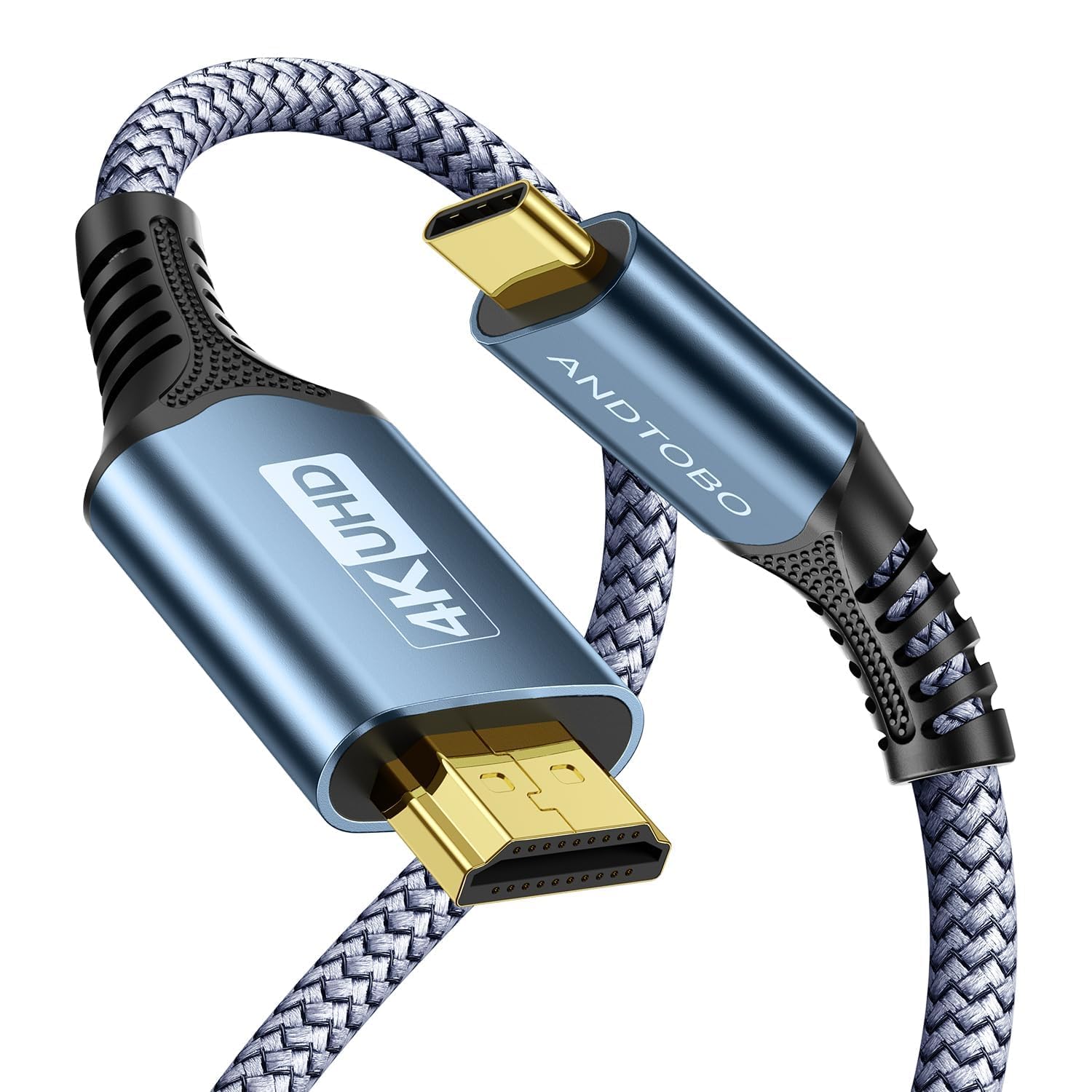 Cavo da USB C a HDMI 4K, 2M Cavo USB Tipo C HDMI [Spine Placcate in Oro ...