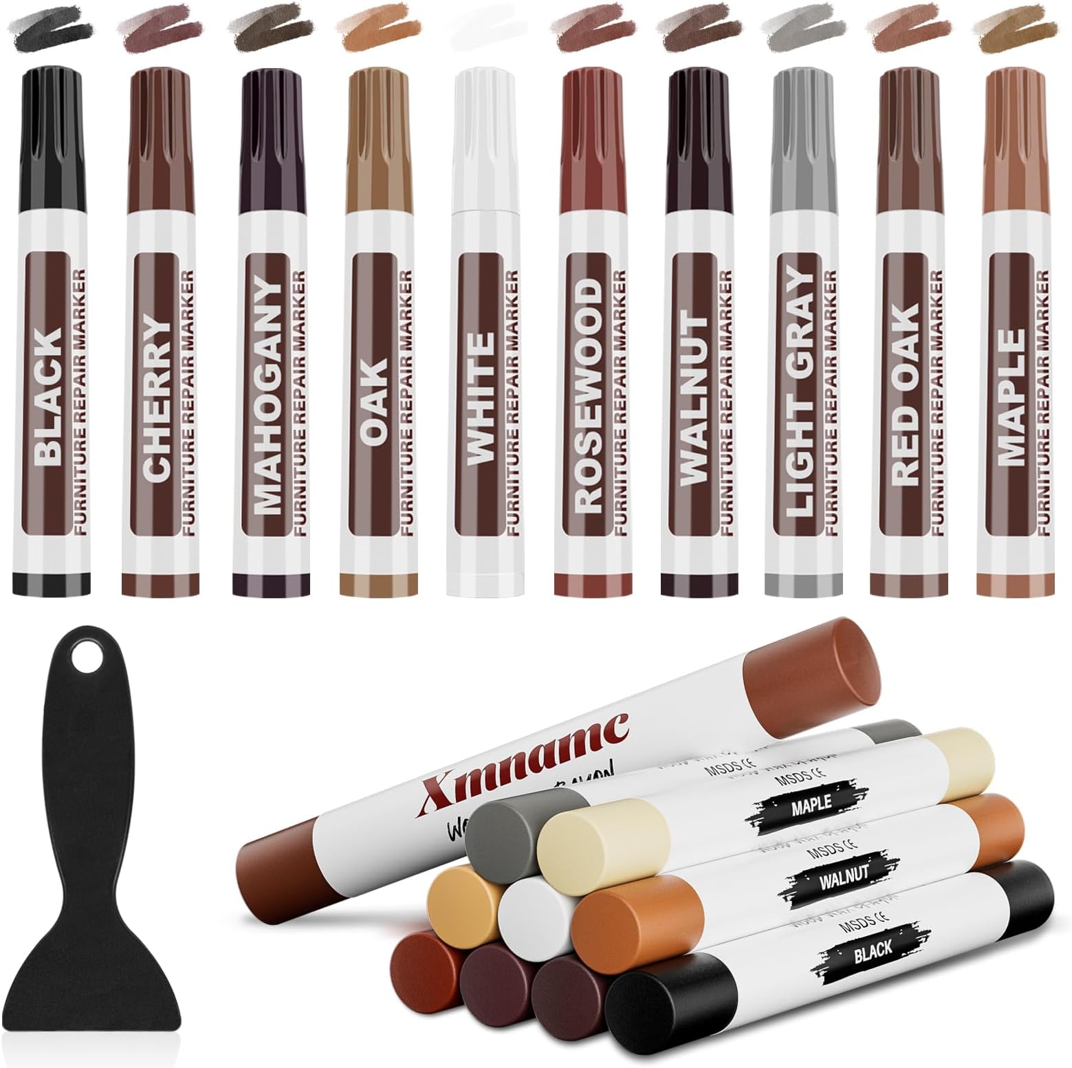 Amazon.com: Xmnamc Wood Filler Sticks, Set of 21 Wood Floor Scratch ...