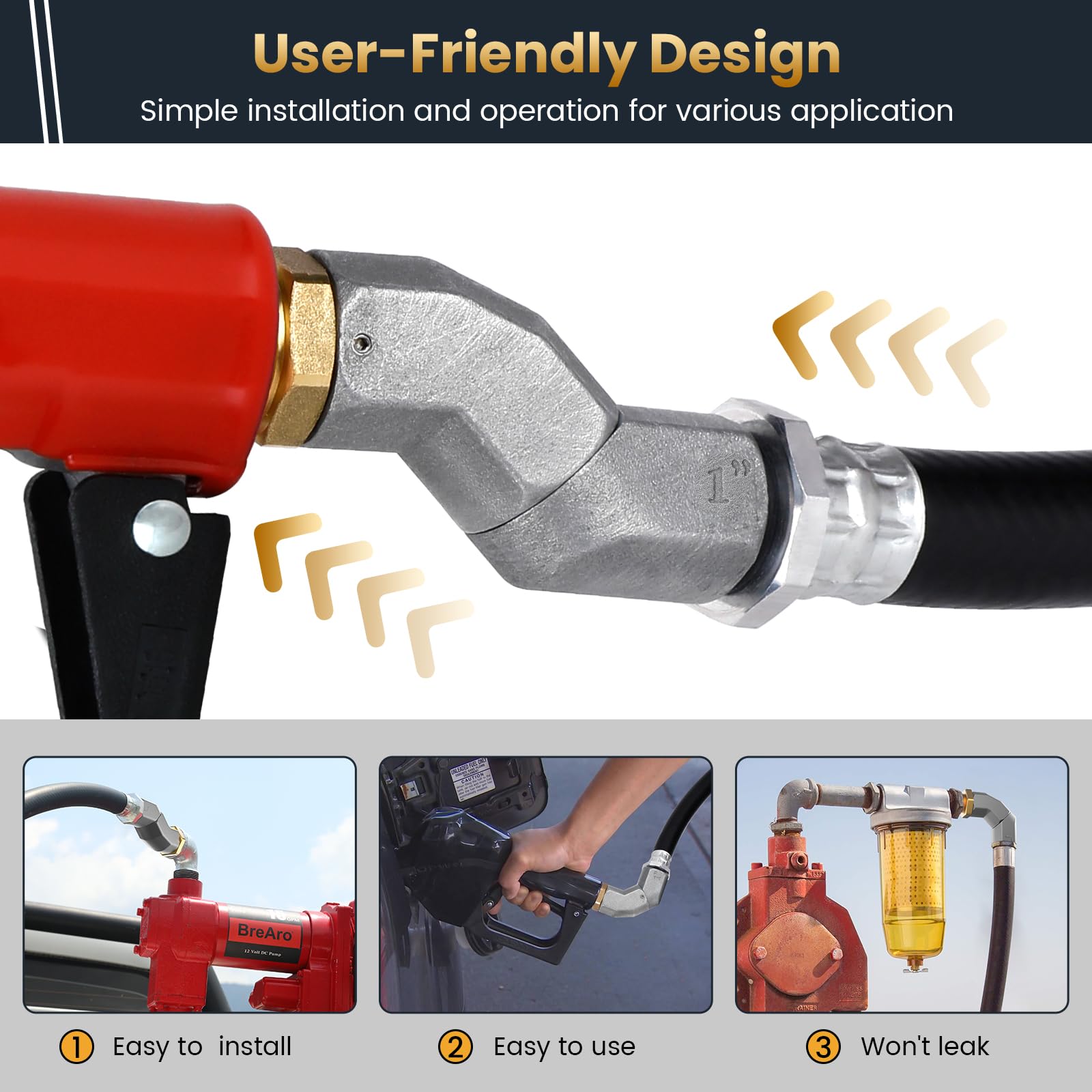 Snapklik.com : Fuel Swivel, 1 Inch Fuel Hose Swivel 360 Rotating Fuel ...