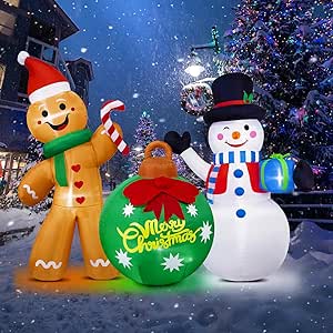 Amazon.com: COOBILY 9FT Long Merry Christmas Inflatables Decorations ...