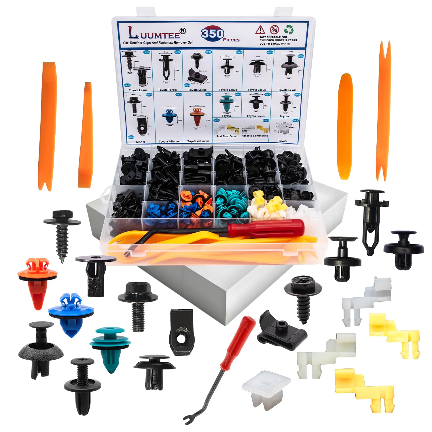 Amazon.com: 350PCS Nylon Fender & Bumper Clips Replacement for Toyota ...