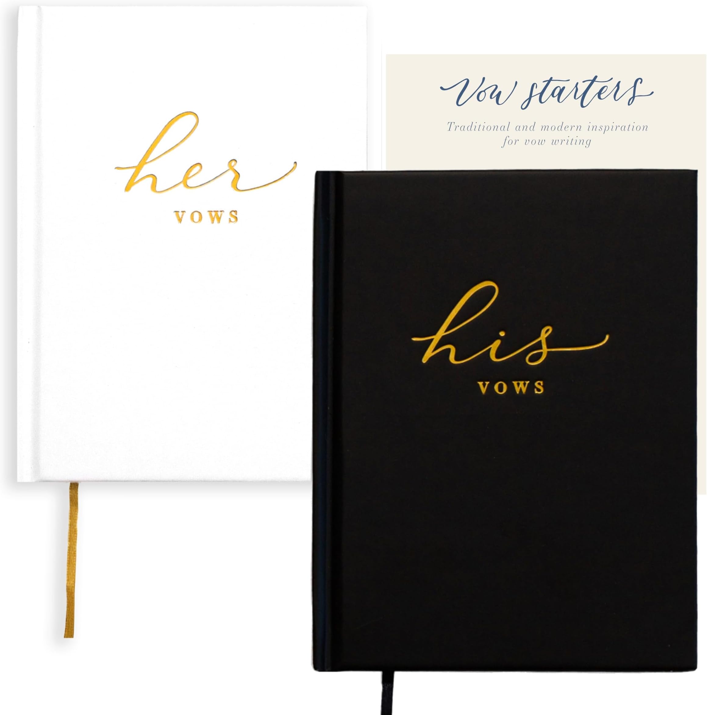 Amazon.com: Vow Books, 2 pc Vow Books His and Hers, Vows Book, Wedding ...