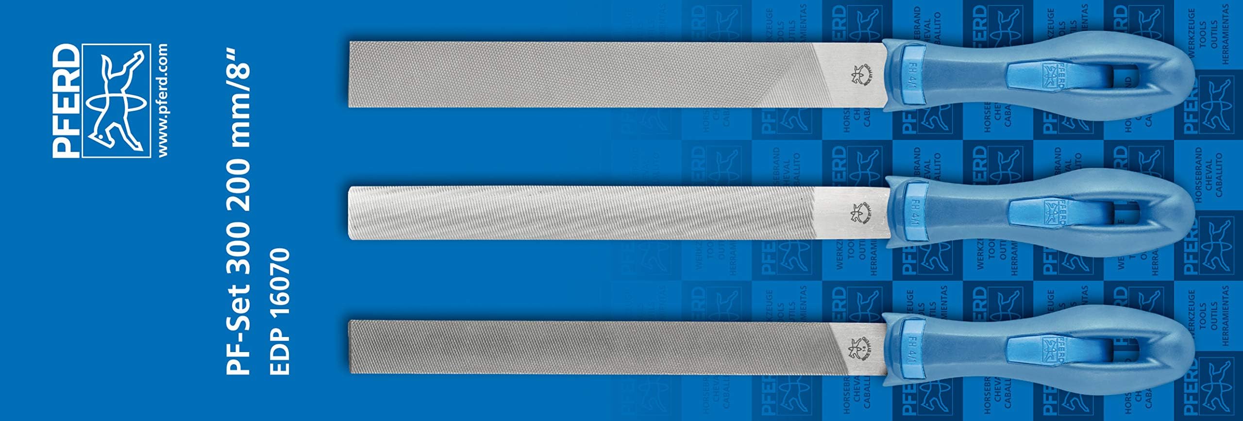 Pferd Key File Set 265 K in Metal Box, 6 Files, 4 inch, with Wooden ...