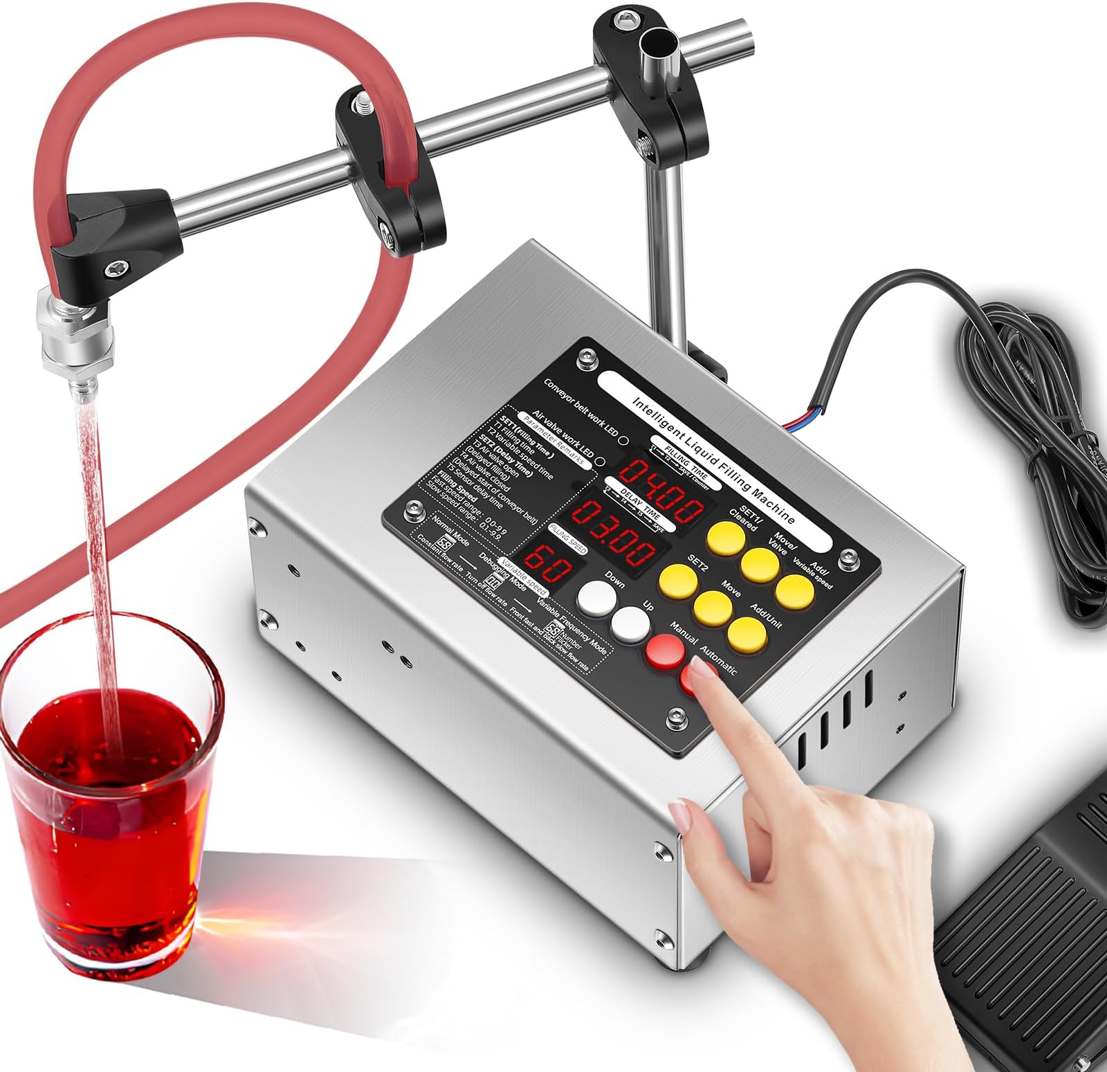 Amazon.com: Moonshan Viscous Liquid Filling Machine Automatic Bottle ...