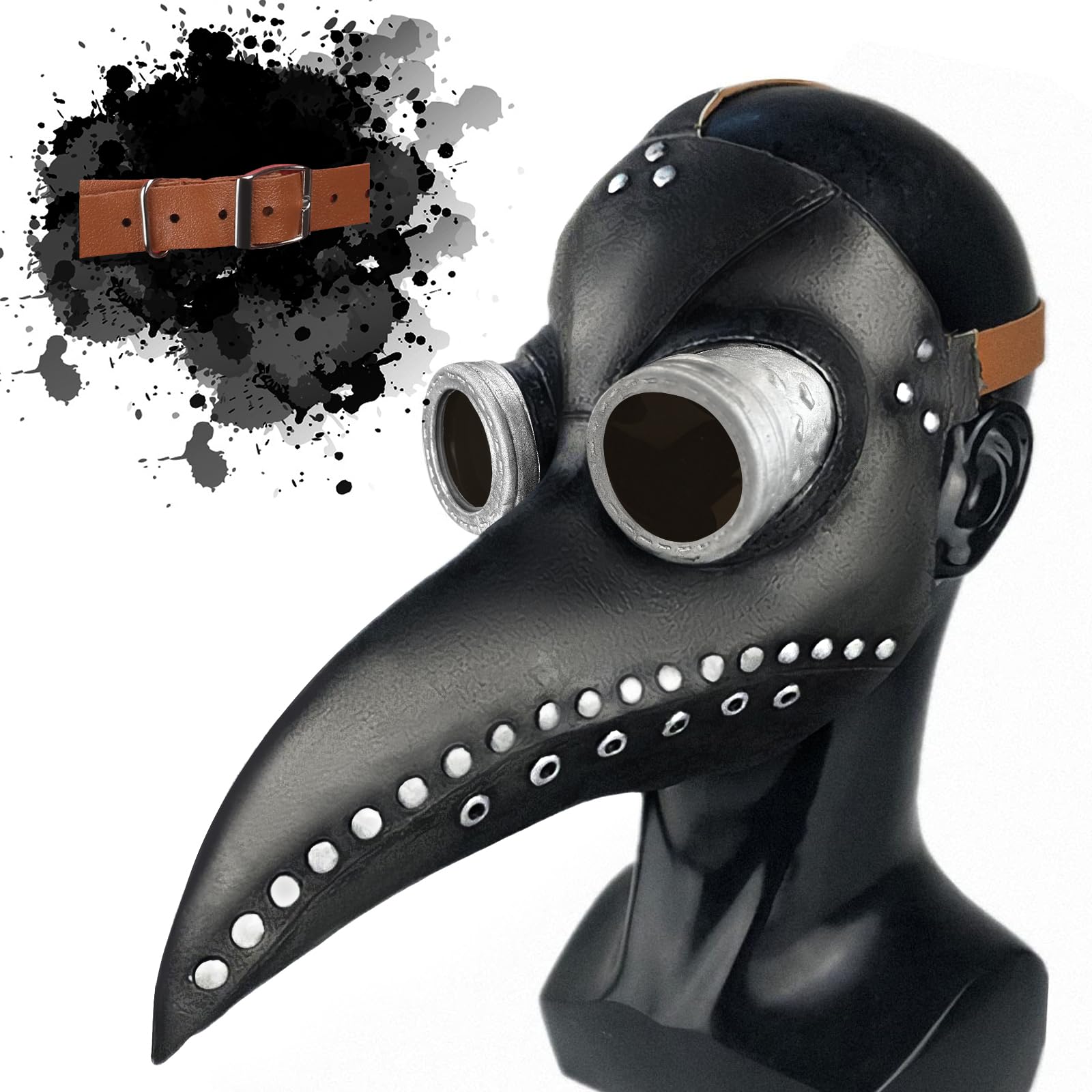 Amazon.com: Fooecor Plague Doctor Mask, Scary Halloween Mask Steampunk ...