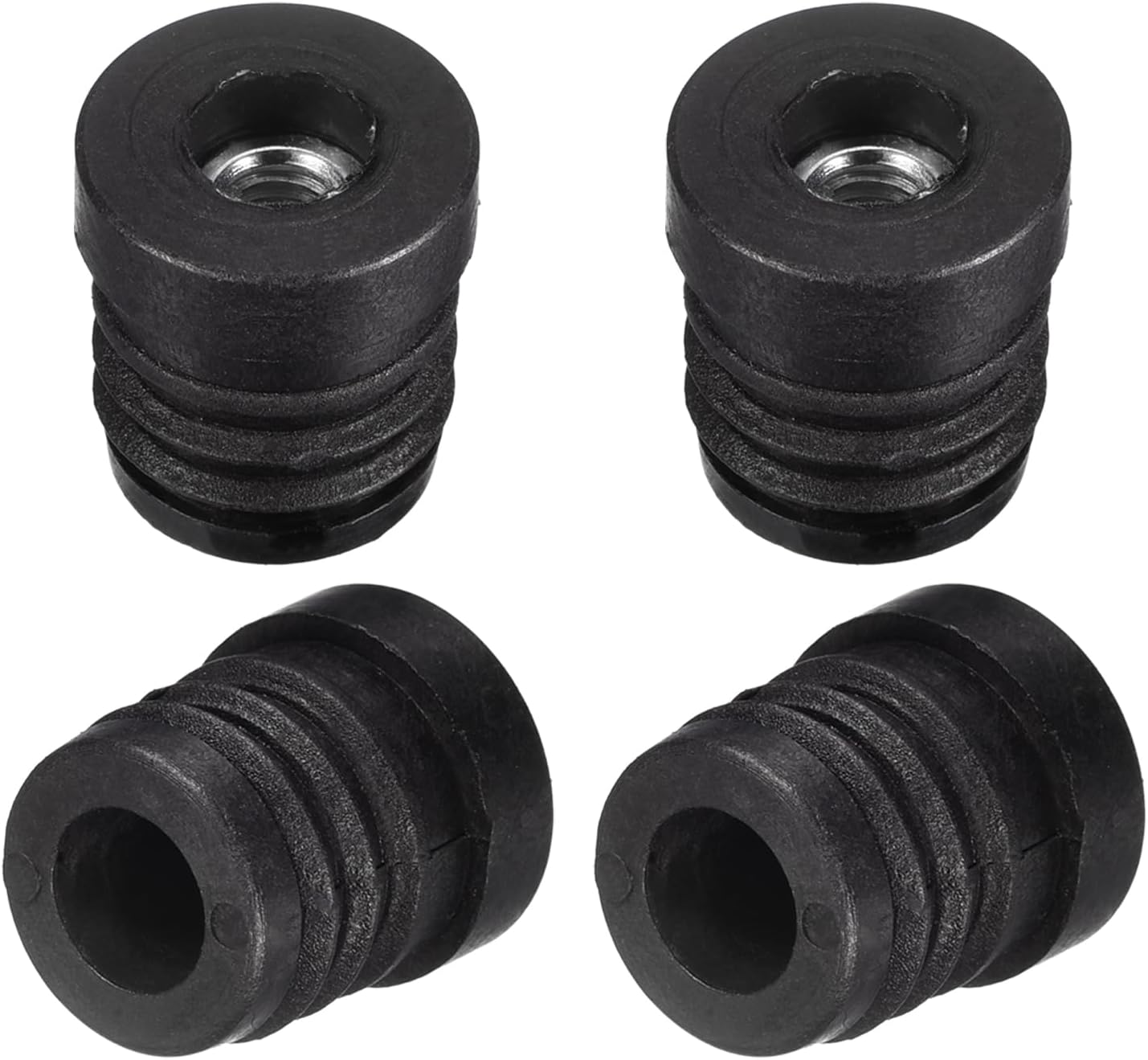 uxcell 4Pcs Plastic Threaded Tube Inserts with M6 Thread, for 19mm/0.75 ...