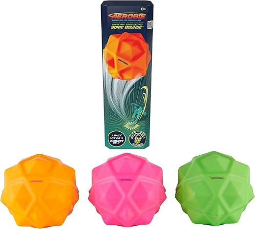 Amazon.com: Aerobie Sonic Bounce Ball, Spiky Bouncy Balls for Kids ...