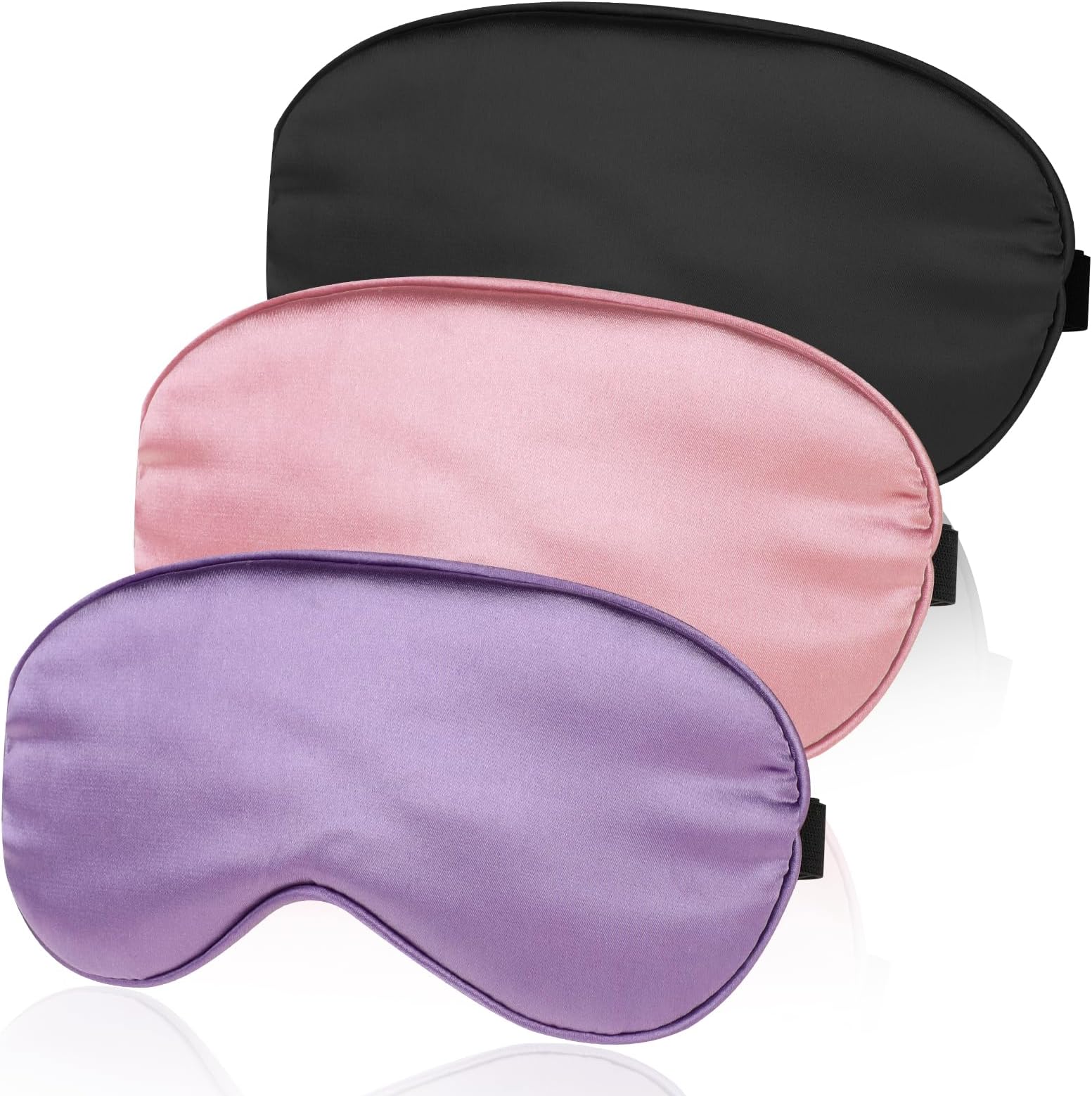 Amazon.com: 3 Pack Satin Sleep Mask Super Soft Eye Mask Sleep with ...