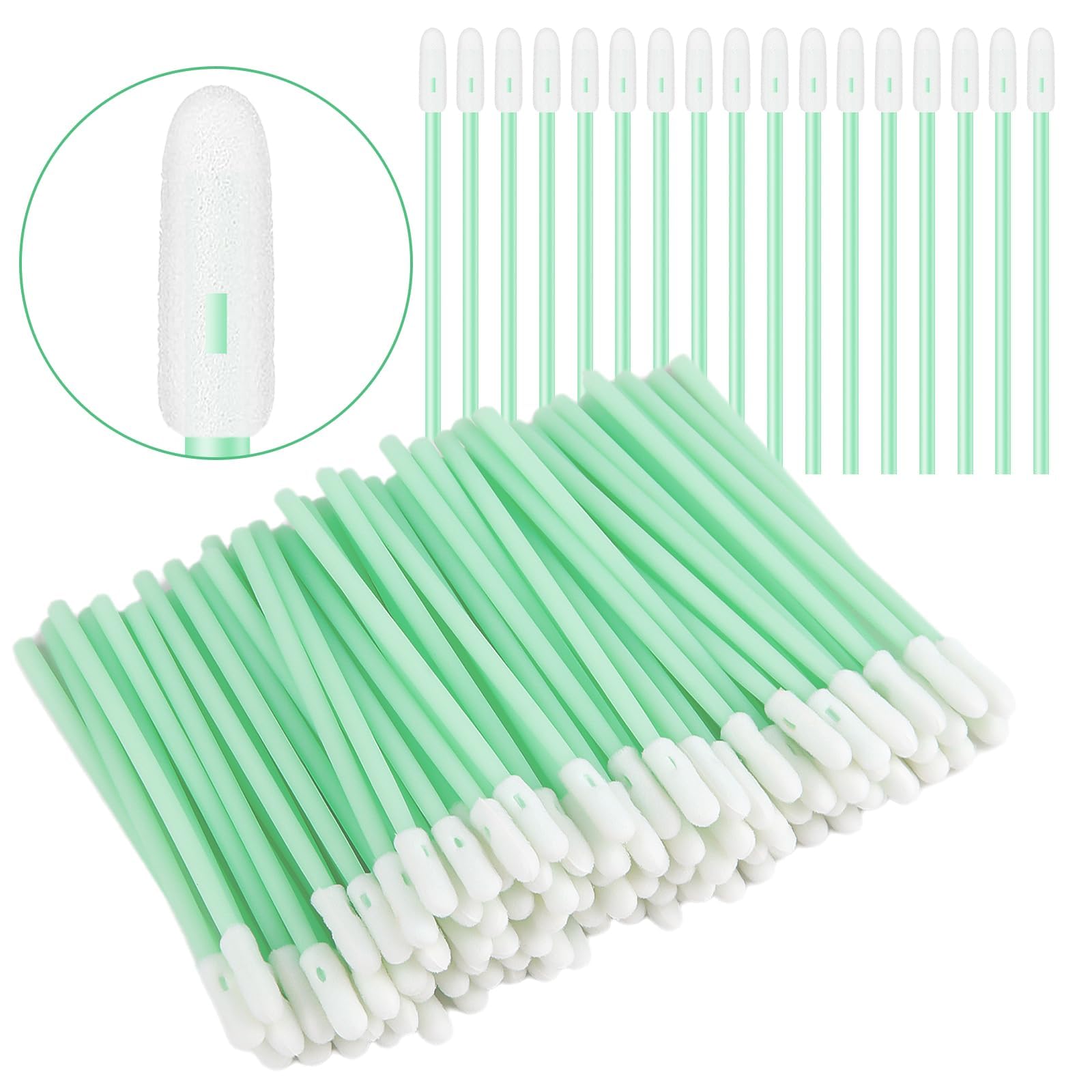 Snapklik.com : 100 PCS 3.66 Inch Foam Swab Cleaning Swab Foam Tips ...