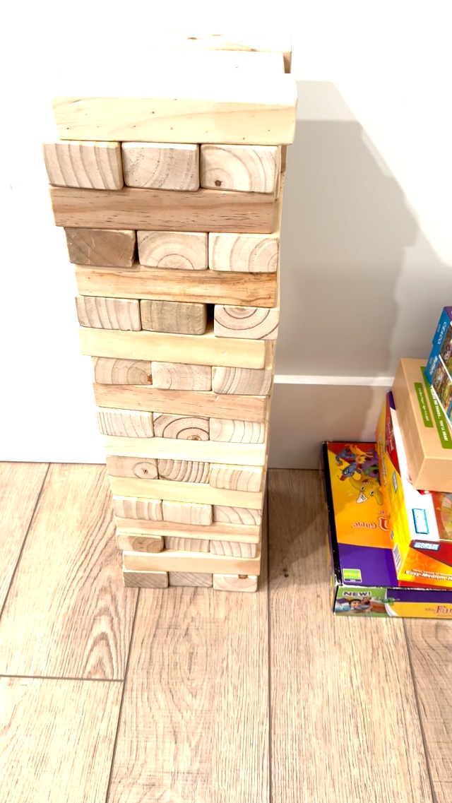 Watch My Honest review of our giant Jenga game on Amazon Live