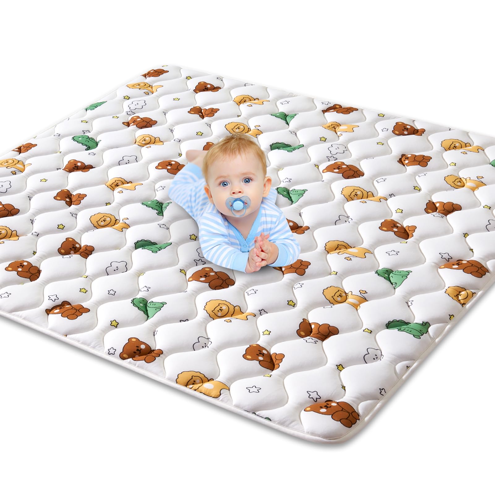 Amazon.com : Premium Foam Baby Play Mat 47" X 47", Thicken One-Piece ...