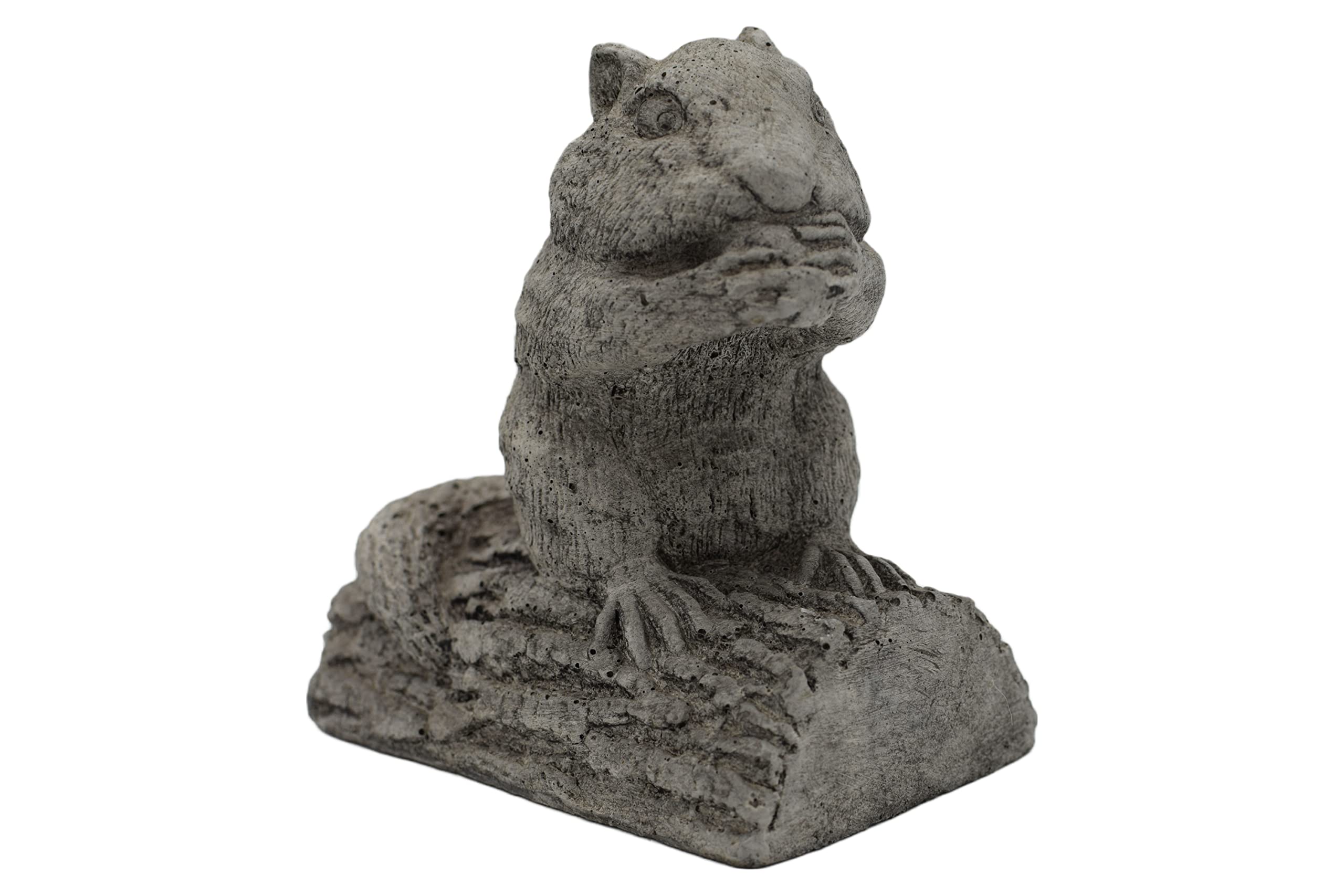 Amazon.com: Solid Rock Stoneworks Chipmunk Stone Statue 5in Tall Pre ...