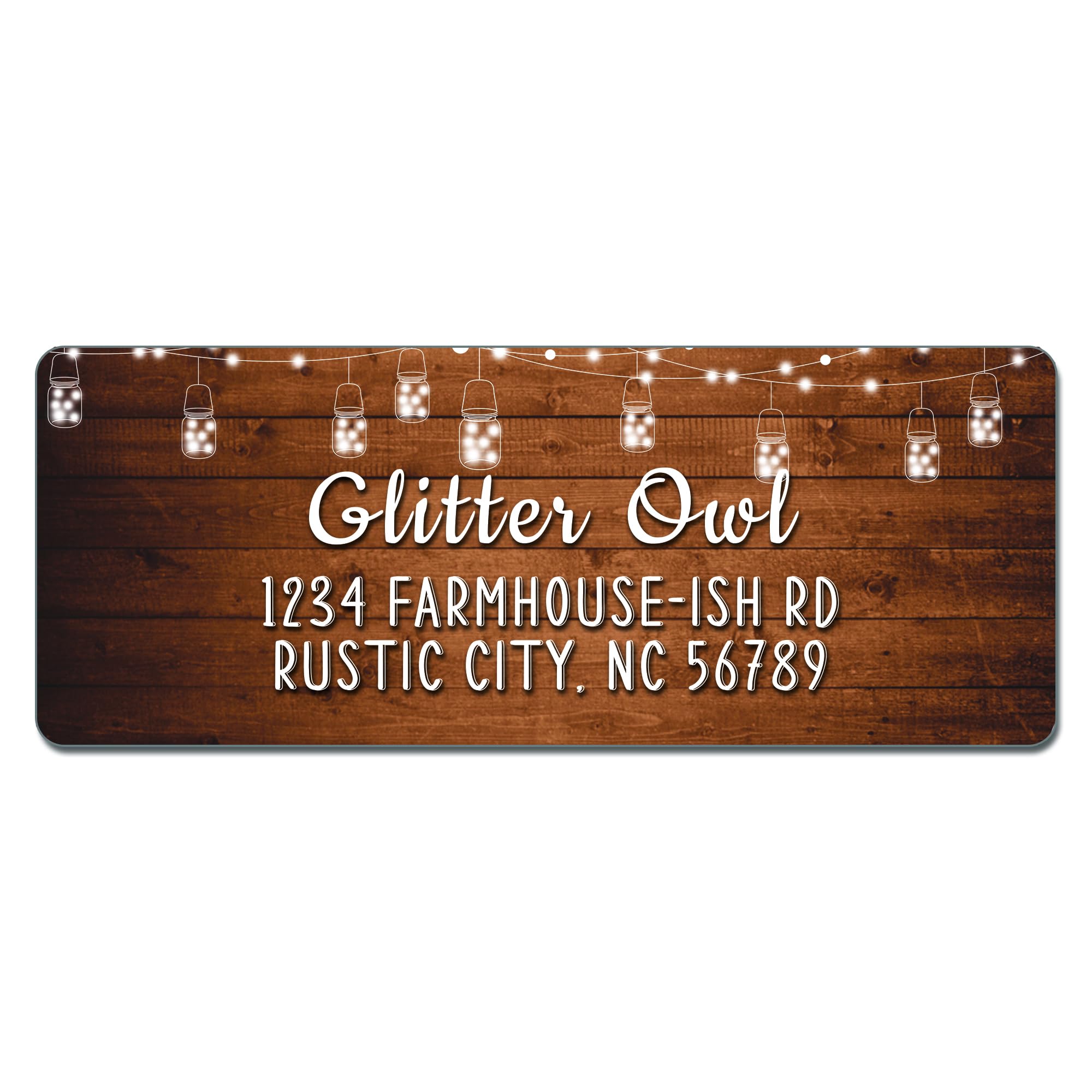 Amazon.com : Personalized Return Address Labels Rustic - Set of 120 ...