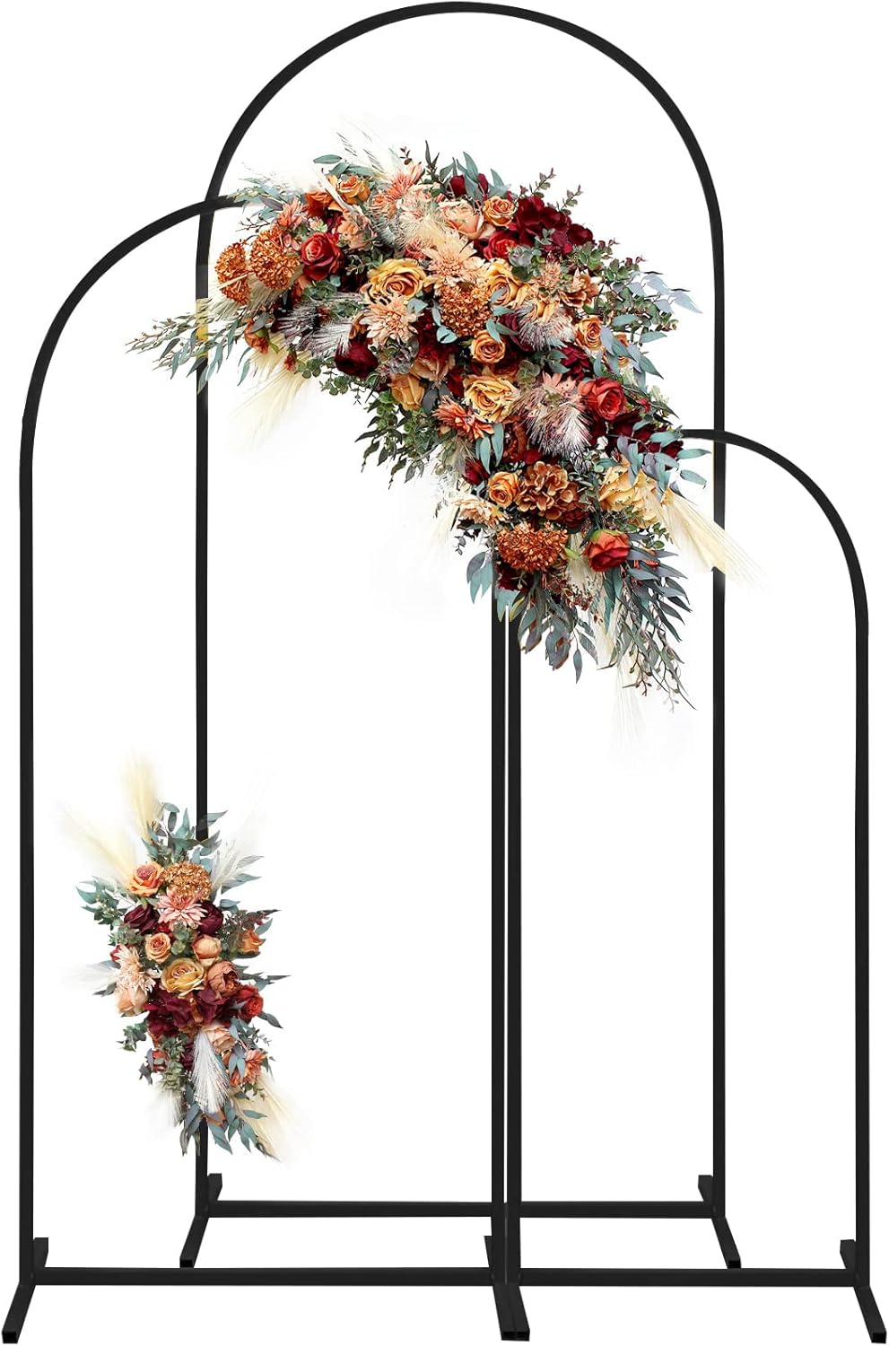 Amazon.com : Metal Wedding Arch Backdrop Stand,3-Piece Arch Backdrop ...