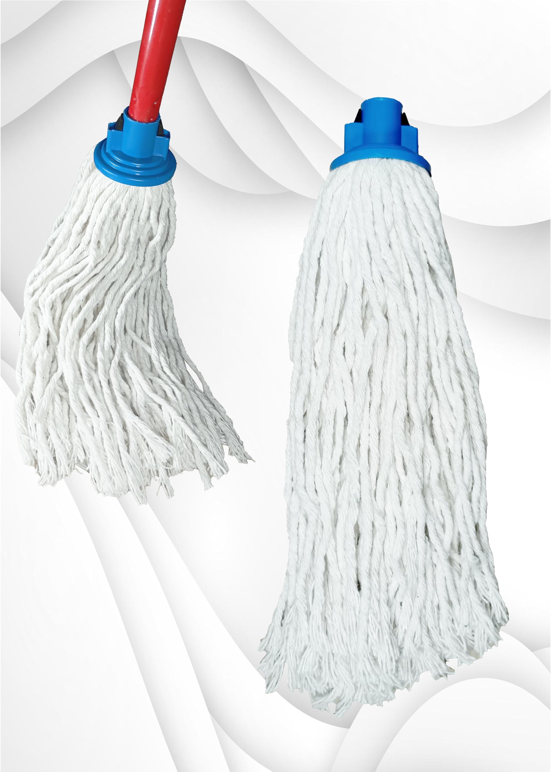 UMD Machine Washable Round White Cotton mop Refill Without Stick,Medium ...