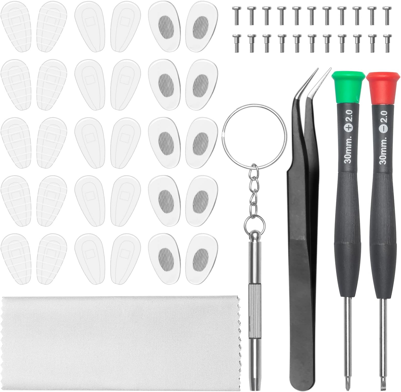 Amazon.com: Eyeglasses Nose Pads, BesoAnan Glasses Nose Pad Replacement ...