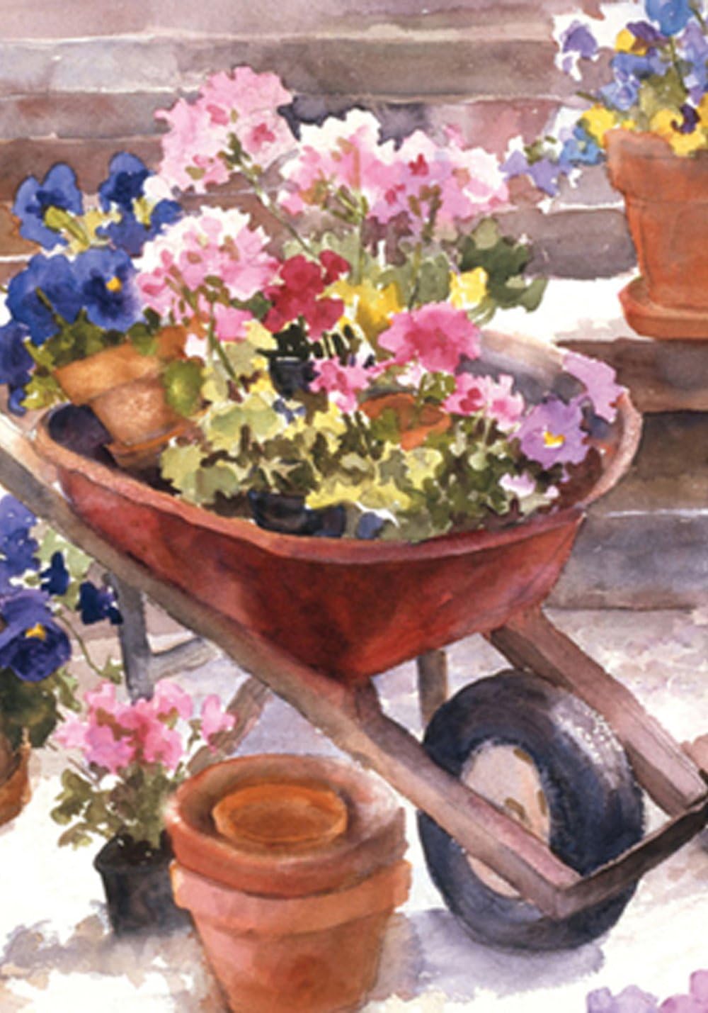 Amazon.com : Toland Home Garden 107213 Red Wheelbarrow Flower Flag ...