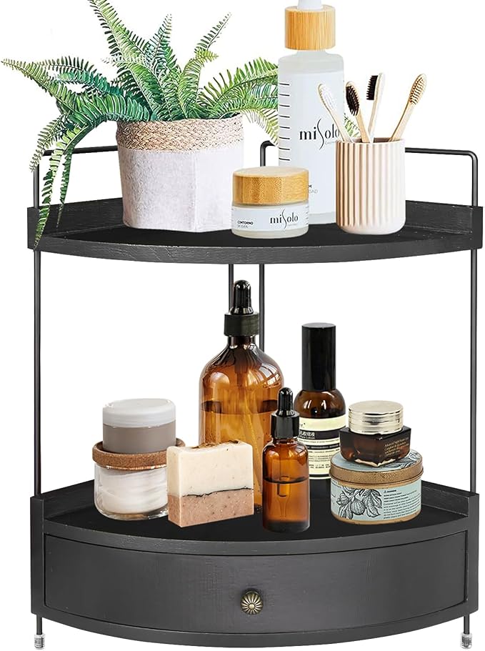 Amazon.com: 2-Tier Corner Bathroom Counter Organizer, Bathroom Tray ...