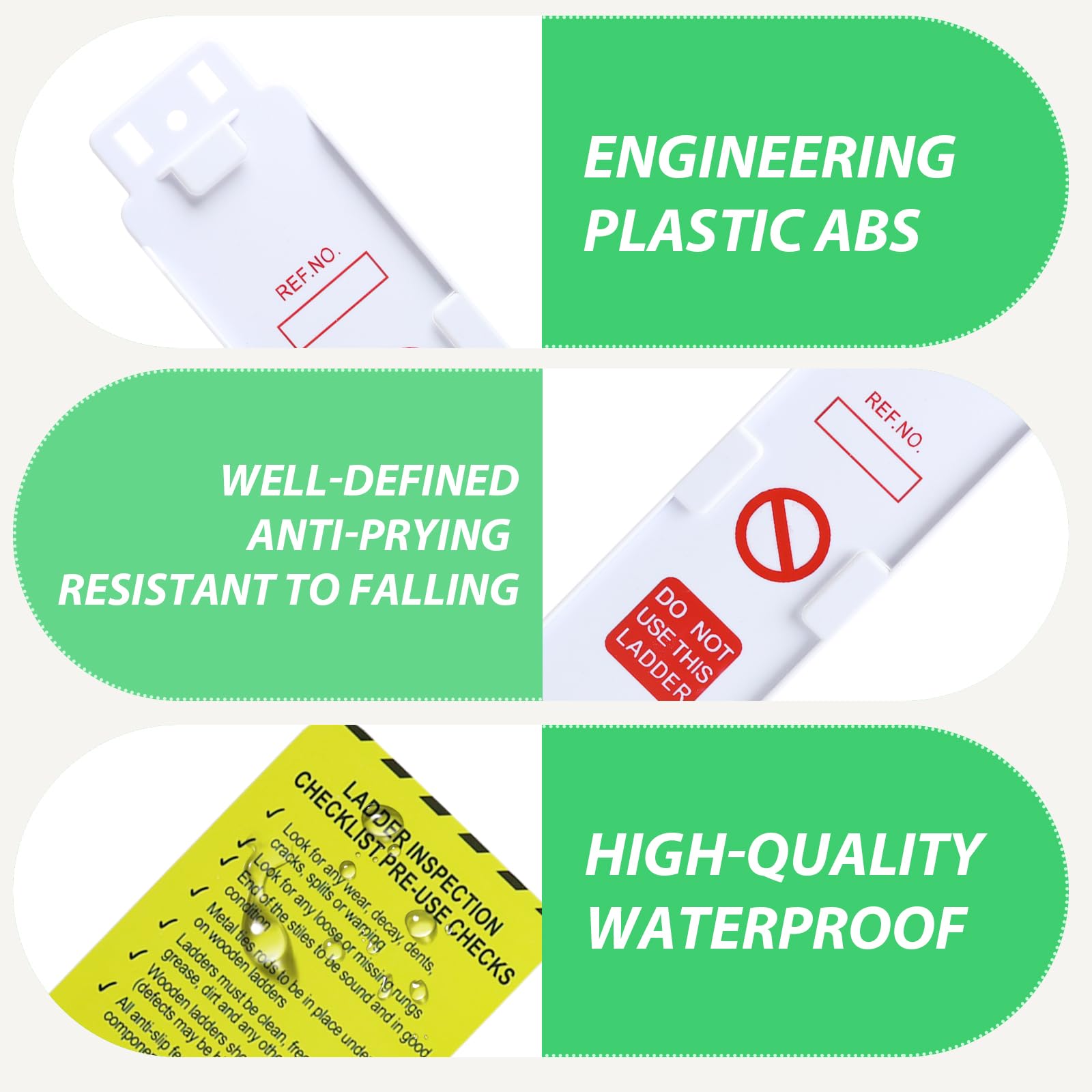 Ladder Tags Weatherproof Safety Inspection Record Kit – 10 Holders and ...