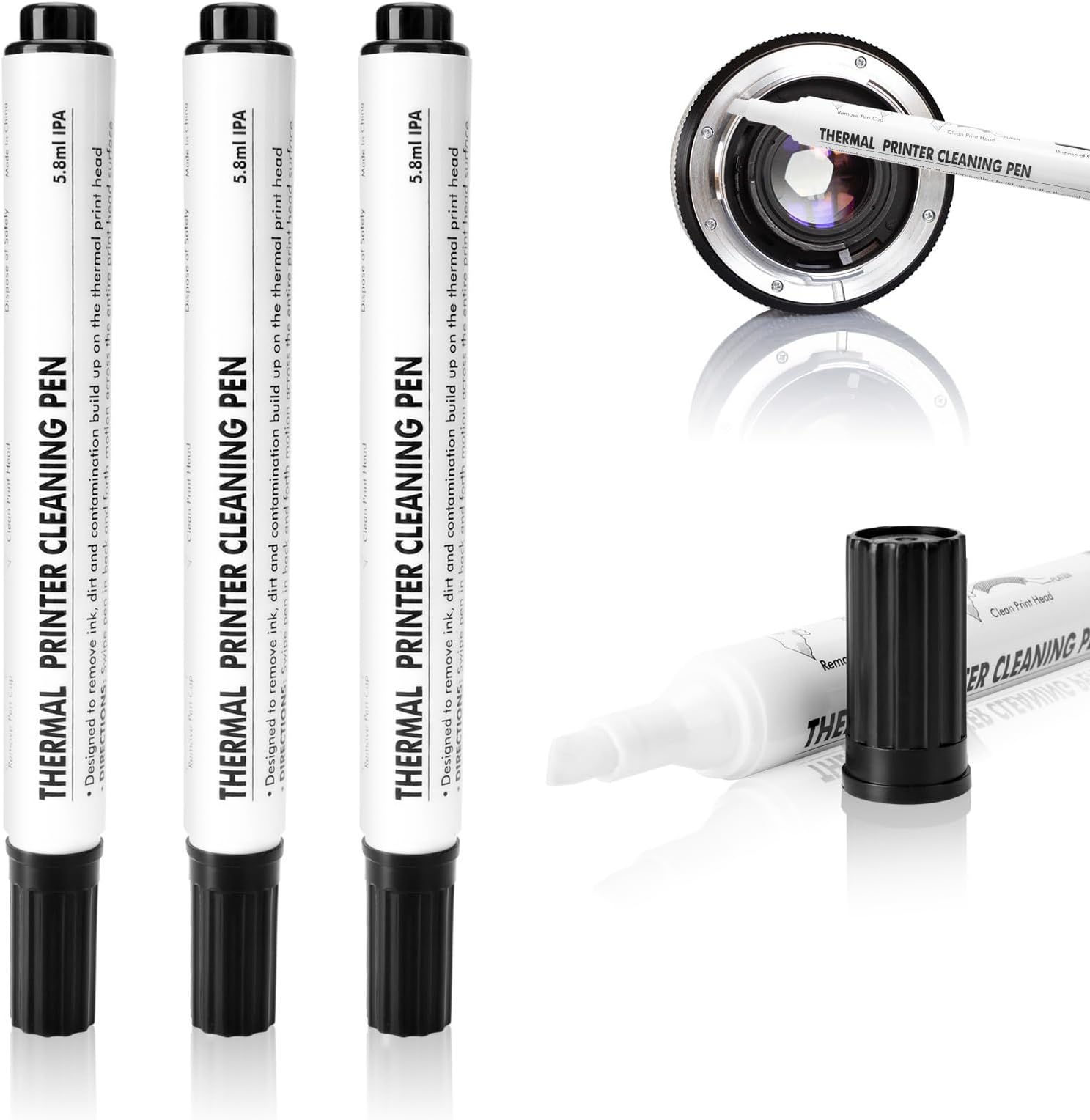 Amazon.com: GREUS 5 Pack Thermal Printer Cleaning Pens, Universal Print ...