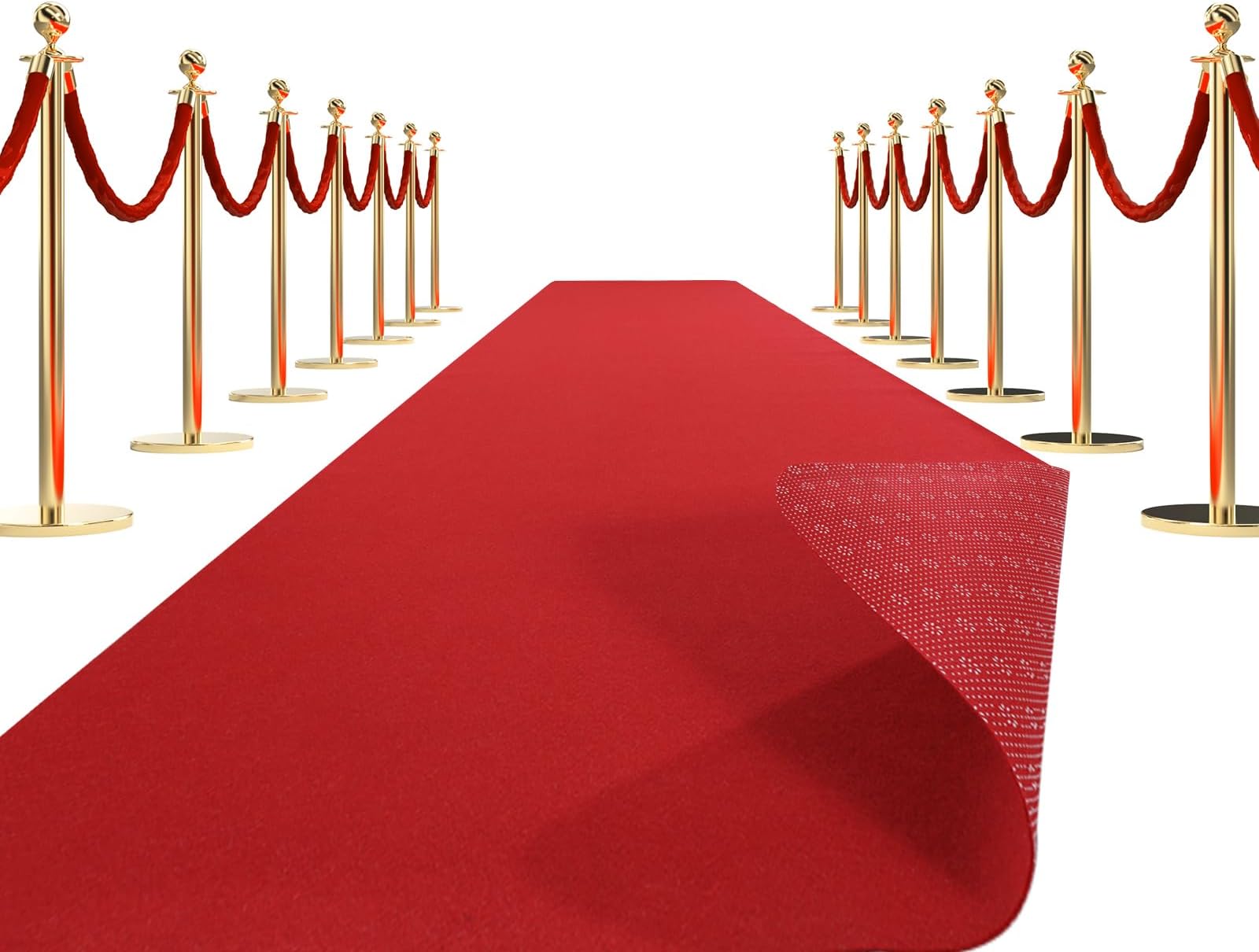 Amazon.com: HOMBYS 450 GSM Extra Thick Red Carpet Runner for Partys ...