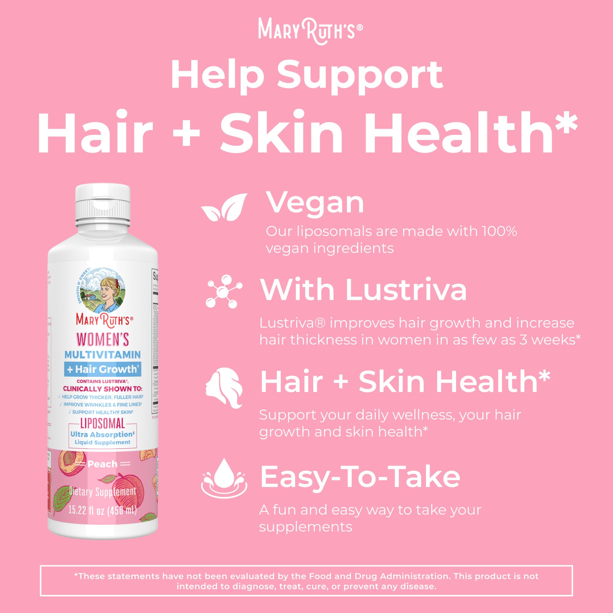 Snapklik.com : MaryRuth Organics Womens Multivitamin + Lustriva Hair ...