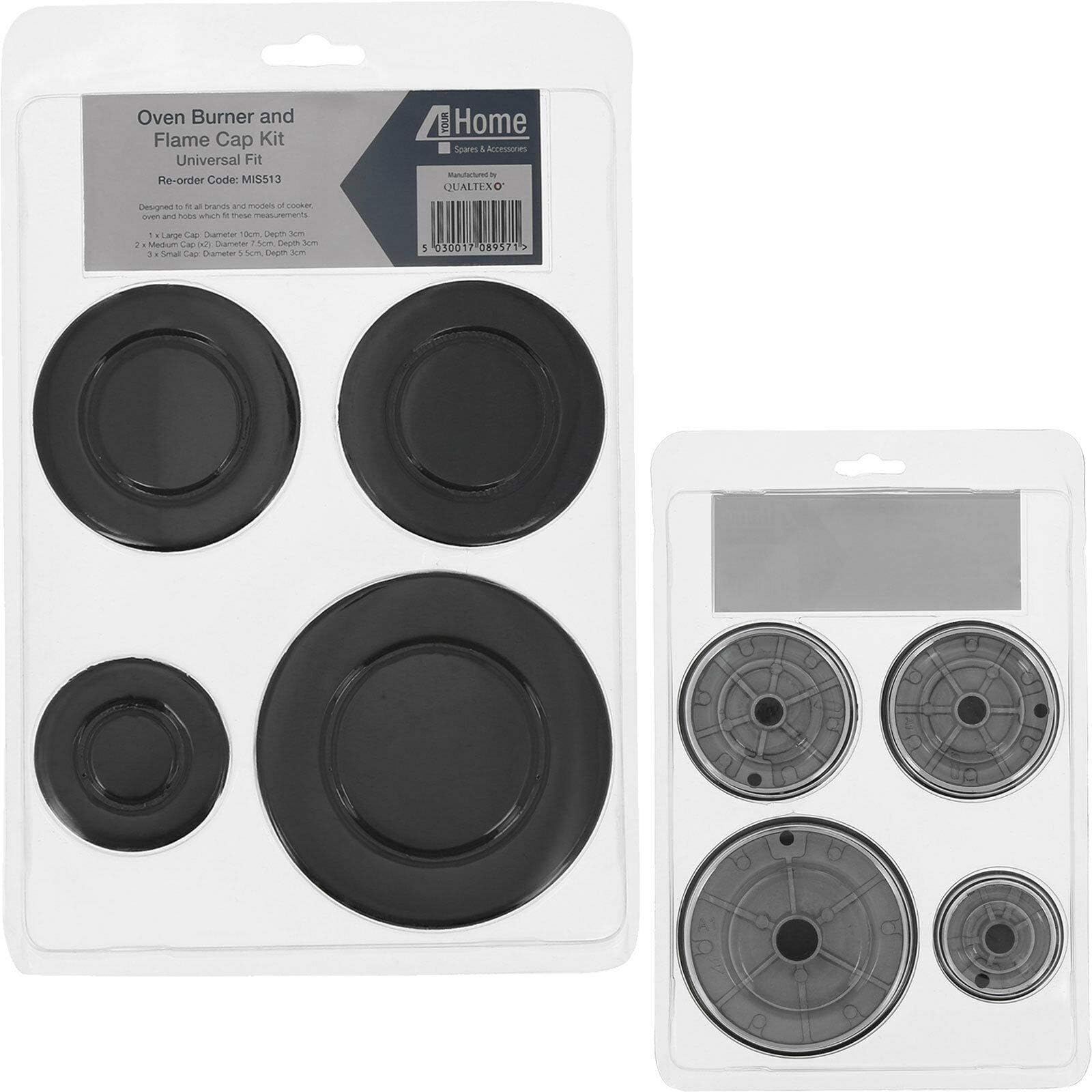 MasterPart Oven Cooker Hob Gas Burner Crown & Flame Cap Kit (Small ...