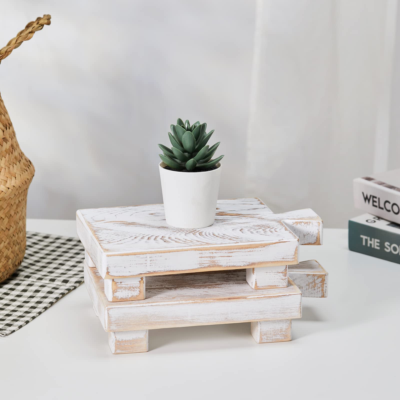 Amazon.com: SOONOW 2 Pack Wood Riser for Display, Decorative Wooden ...
